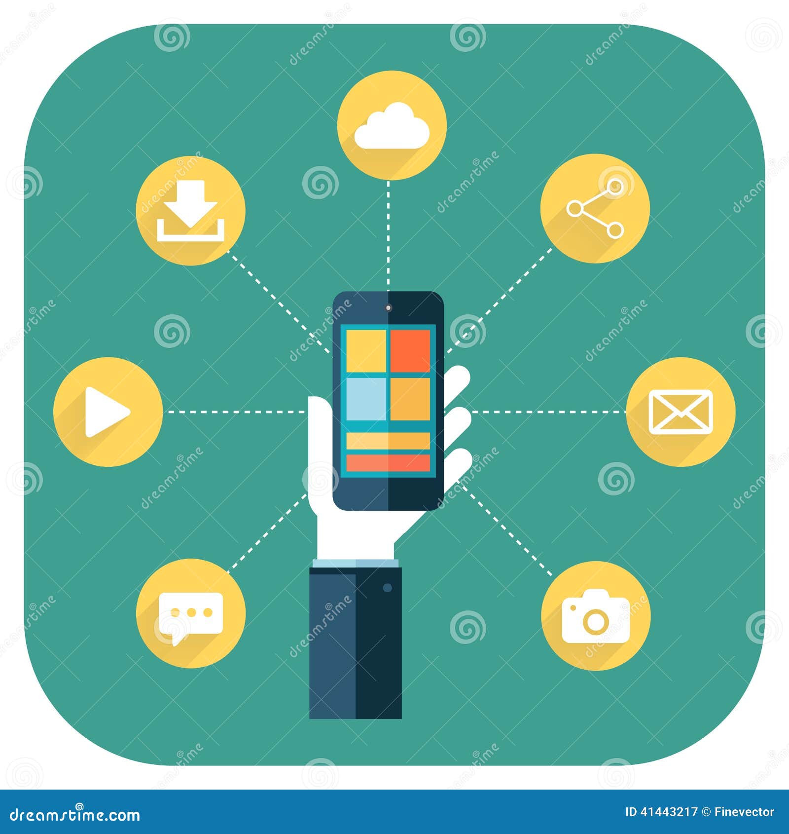 Smartphone Apps Infographics Vector Illustration | CartoonDealer.com ...