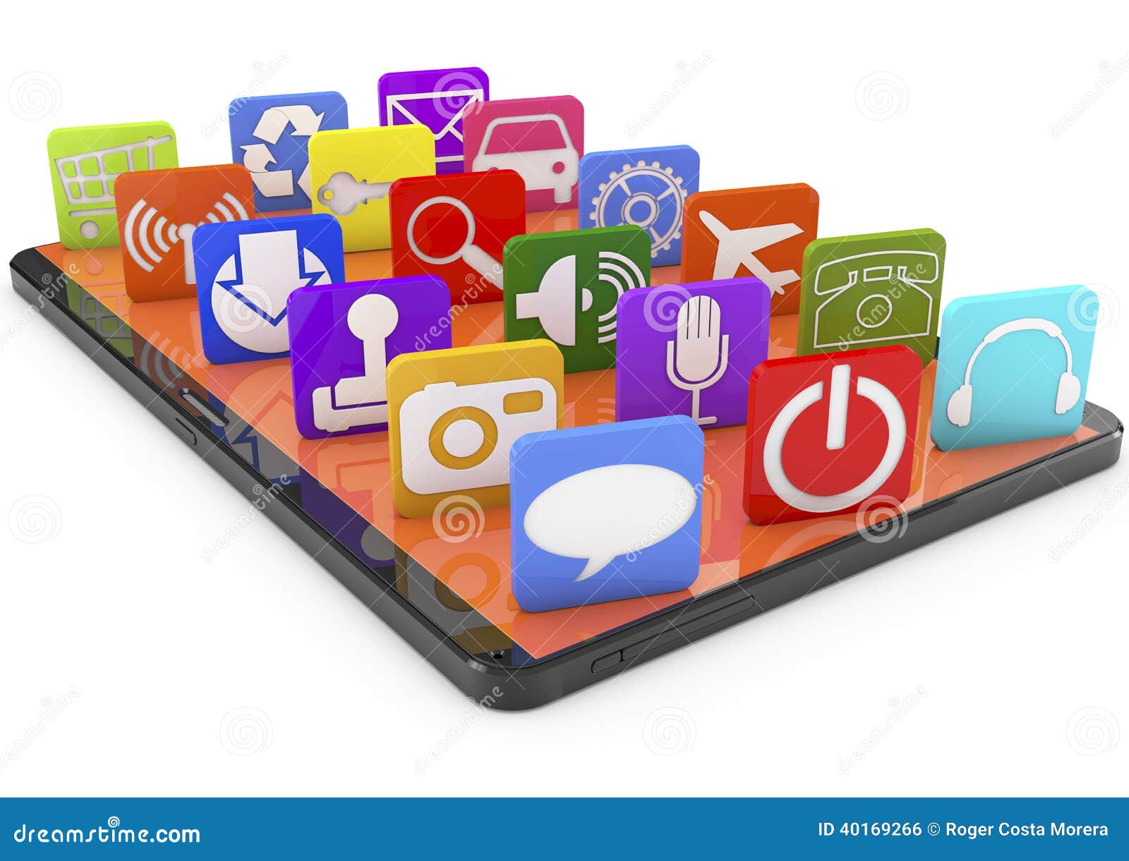 Smartphone apps stock illustration. Illustration of tablet - 40169266