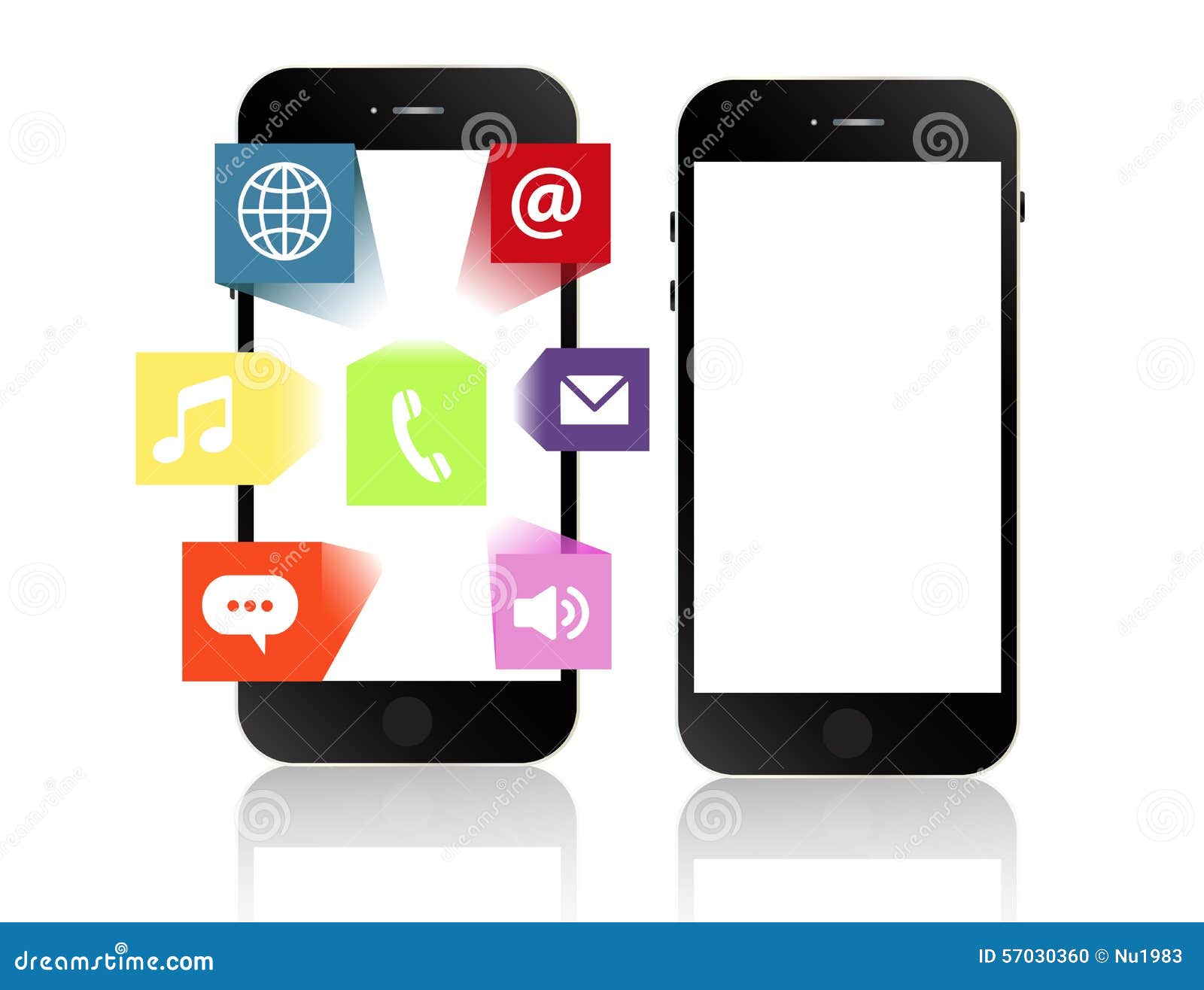 Smartphone Apps Touchscreen Smartphone with Application Software Stock ...