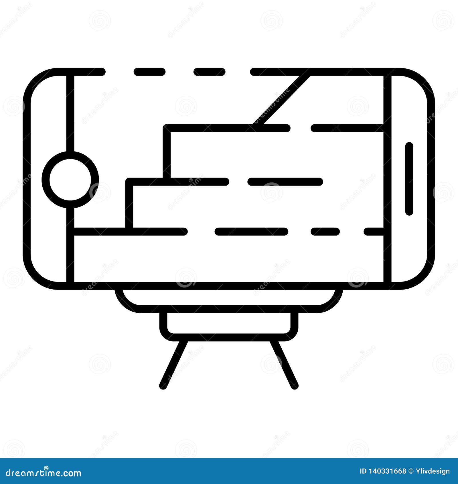 Smartphone Architecture Plan Icon, Outline Style Stock Vector ...