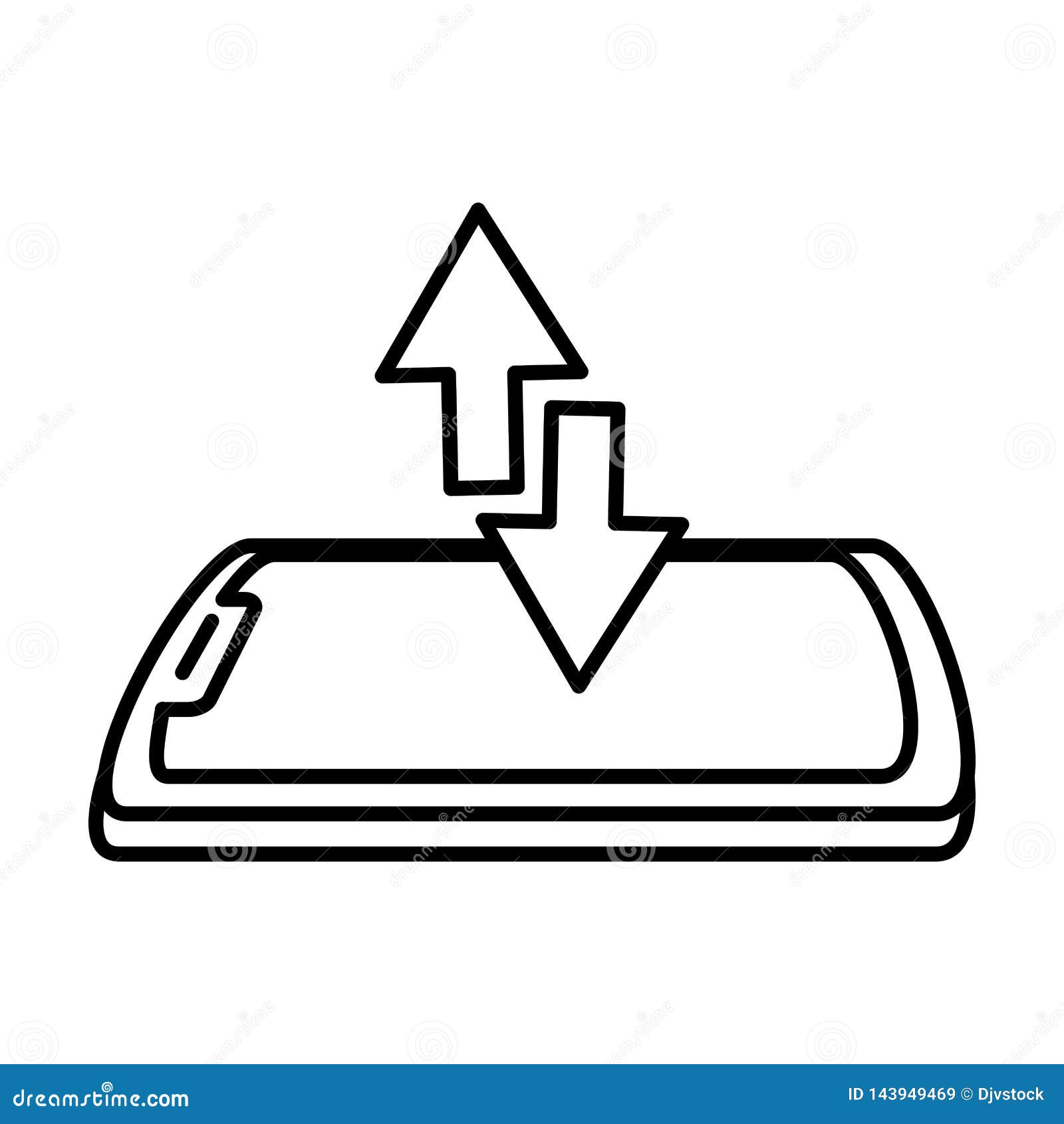 Smartphone with Arrow Signals Stock Illustration - Illustration of ...