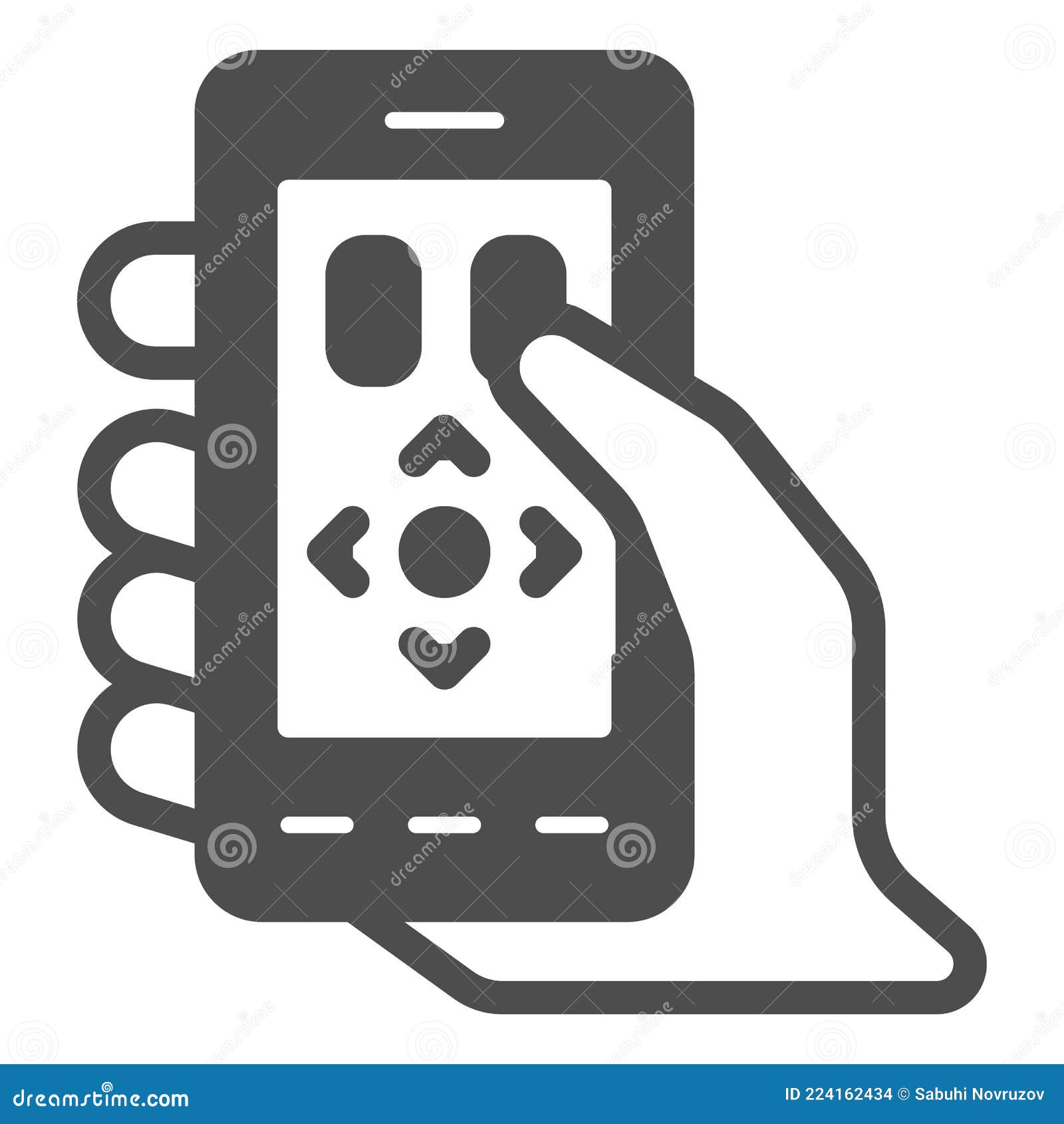 Smartphone As a Remote Control Solid Icon,TV and Monitors Concept ...