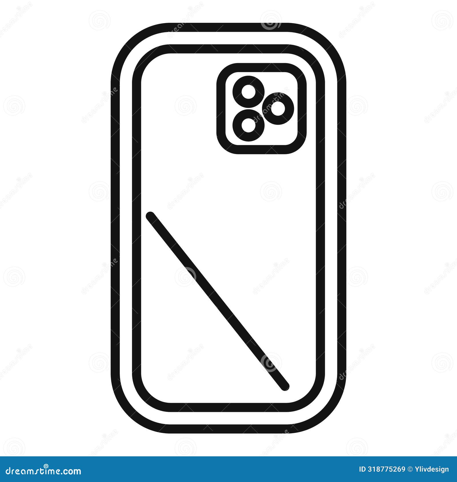 Smartphone Back Camera Line Icon Stock Vector - Illustration of design ...