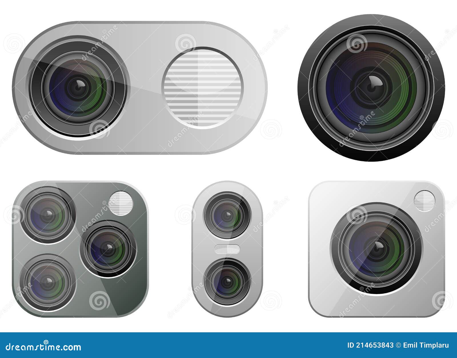 Smartphone Back Camera Vector Design Illustration Isolated on White ...