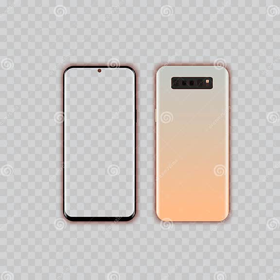 Smartphone Back and Front Sides. Vector Stock Vector - Illustration of ...