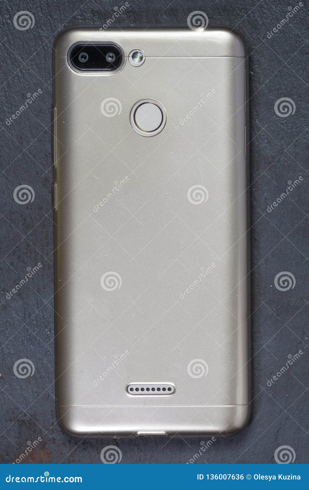 Smartphone Back Part with Camera and Fingerprint Sensor Stock Photo ...