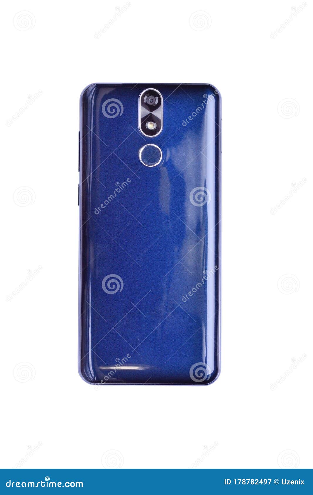 Smartphone on the Back Side Where the Camera and Fingerprint Scanner ...