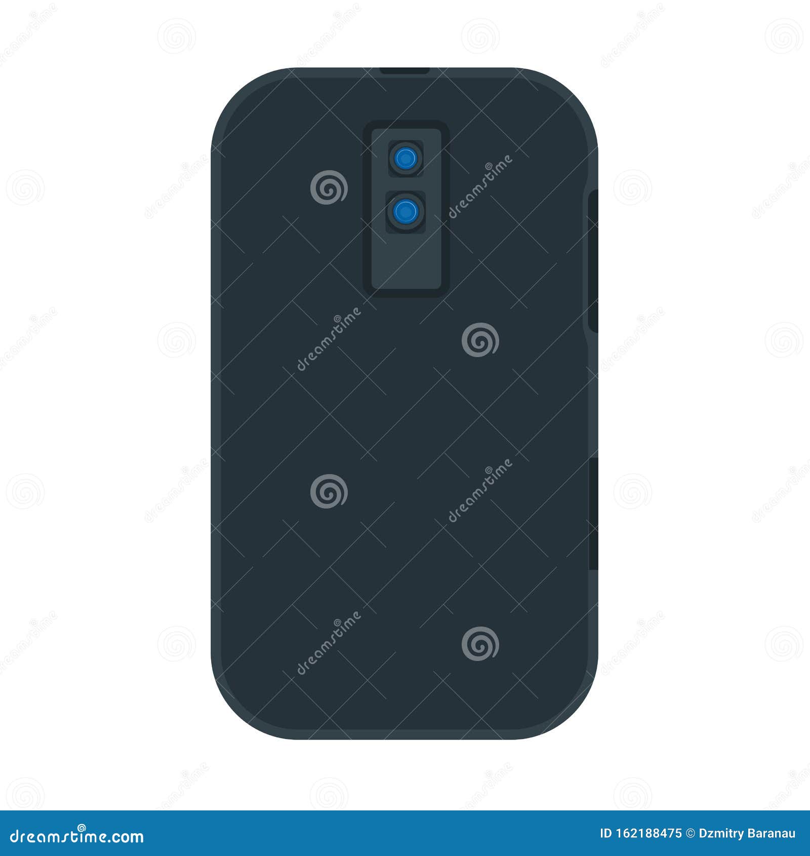 Smartphone Back View Vector Icon Device. Mobile Phone Technology ...