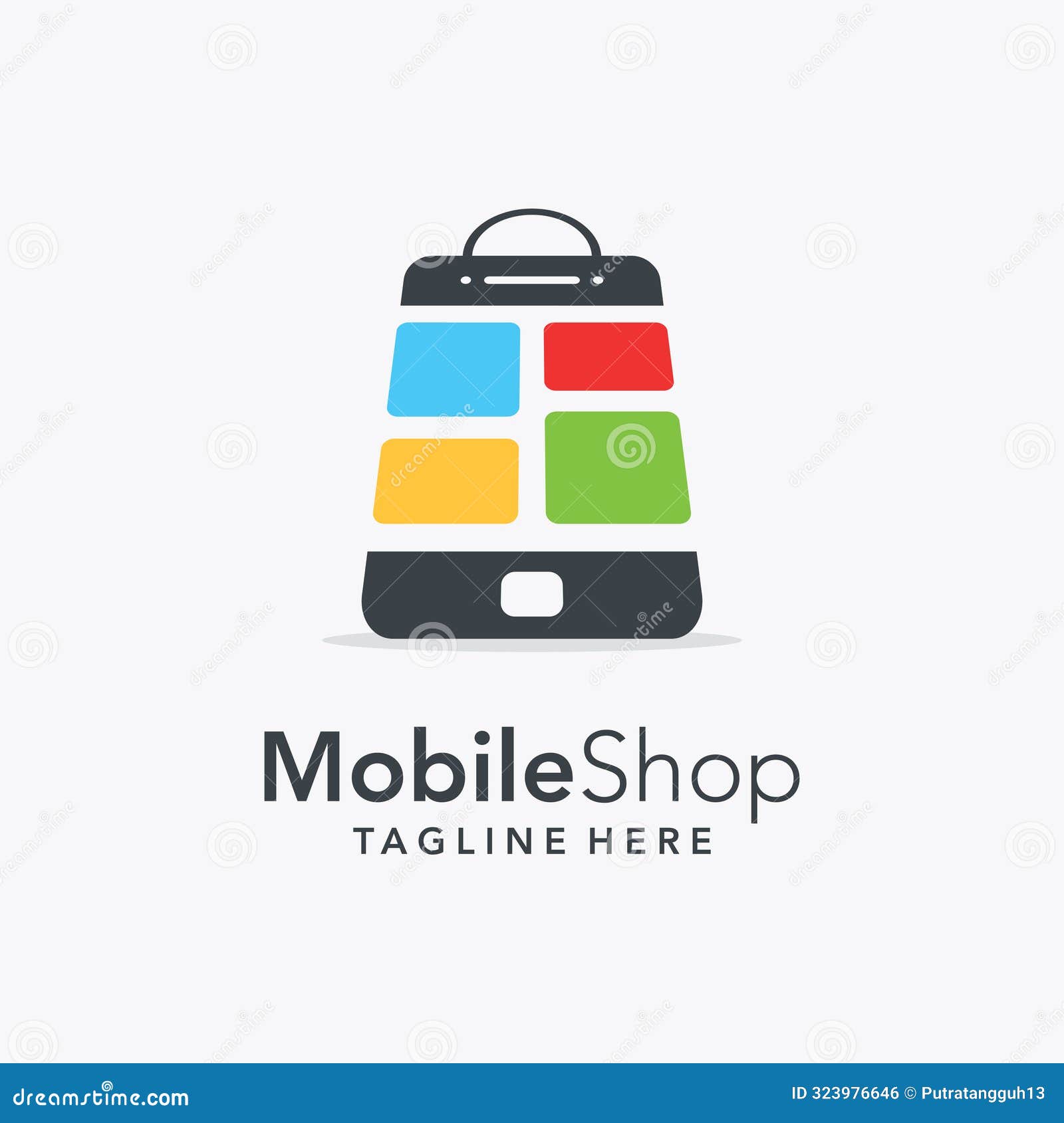 Mobile shop logo design stock vector. Illustration of concept - 323976646