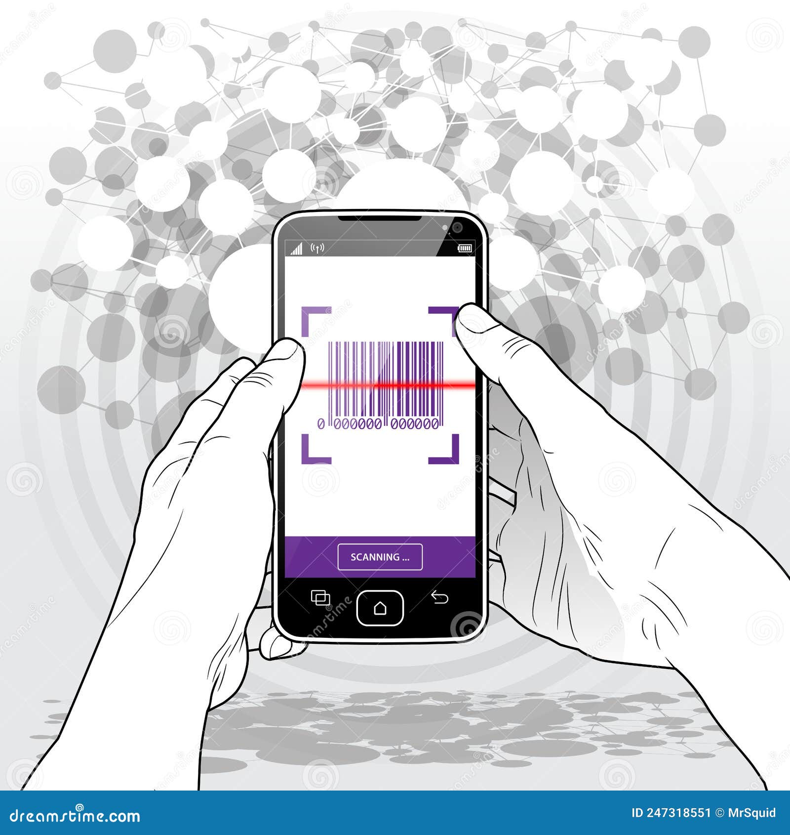 SmartPhone - BarCode Scanning Stock Vector - Illustration of mobile ...