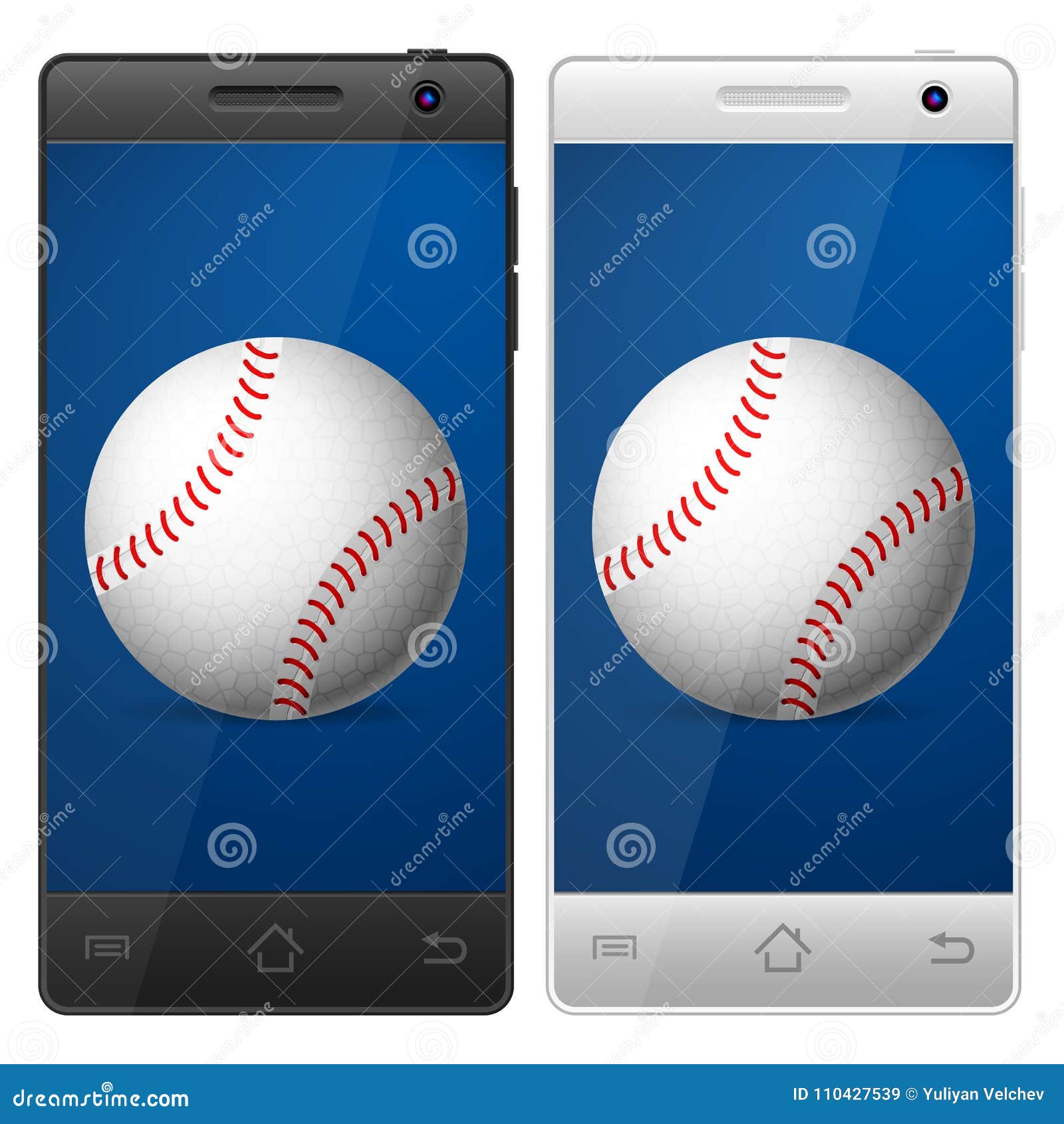Smartphone baseball stock vector. Illustration of design - 110427539