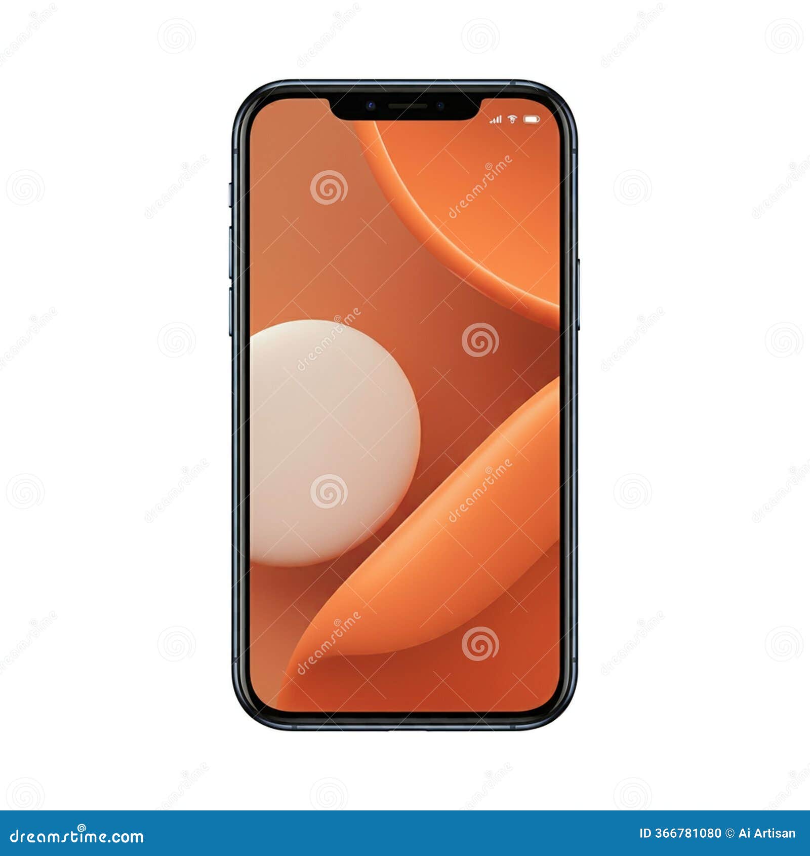Smartphone With Notch Display Vector Illustration | CartoonDealer.com ...