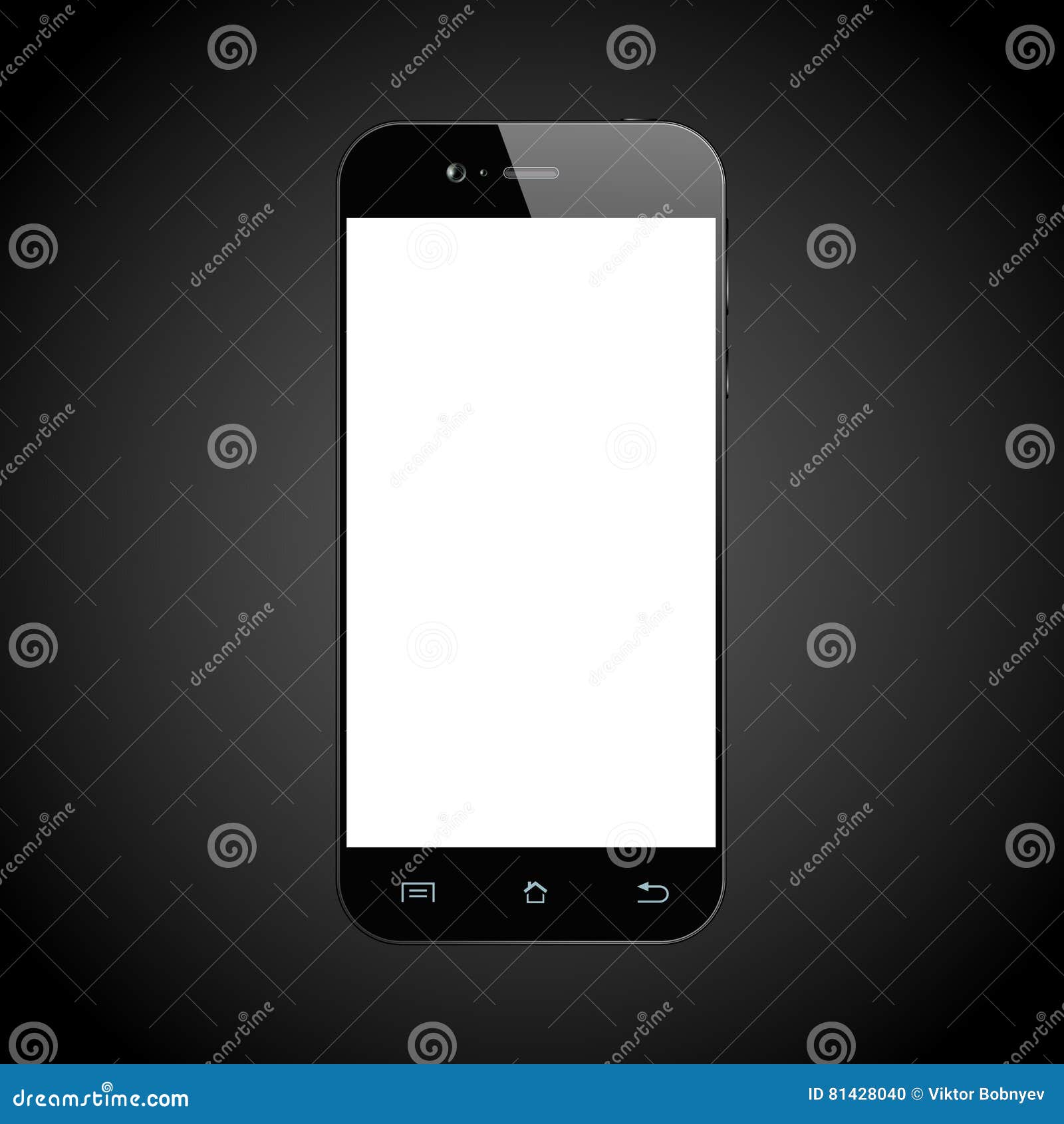 Smartphone black isolated stock vector. Illustration of equipment ...
