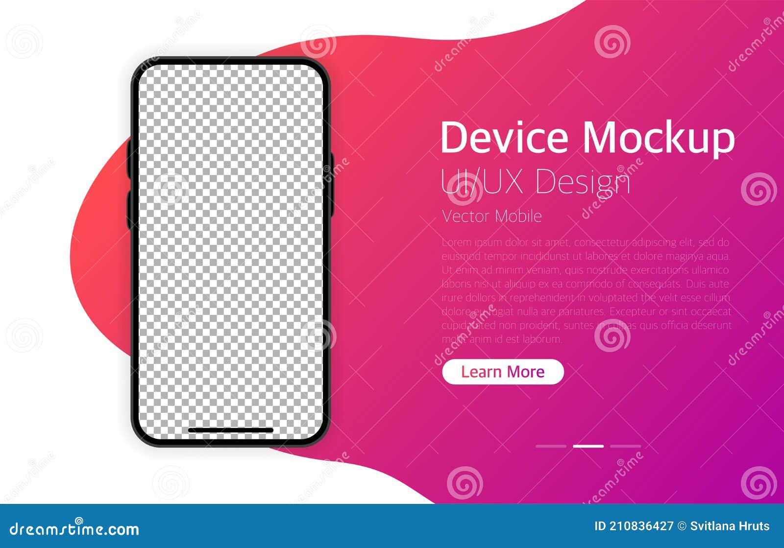 Smartphone Blank Screen. Modern Design. Device Mockup. UI and UX Design ...