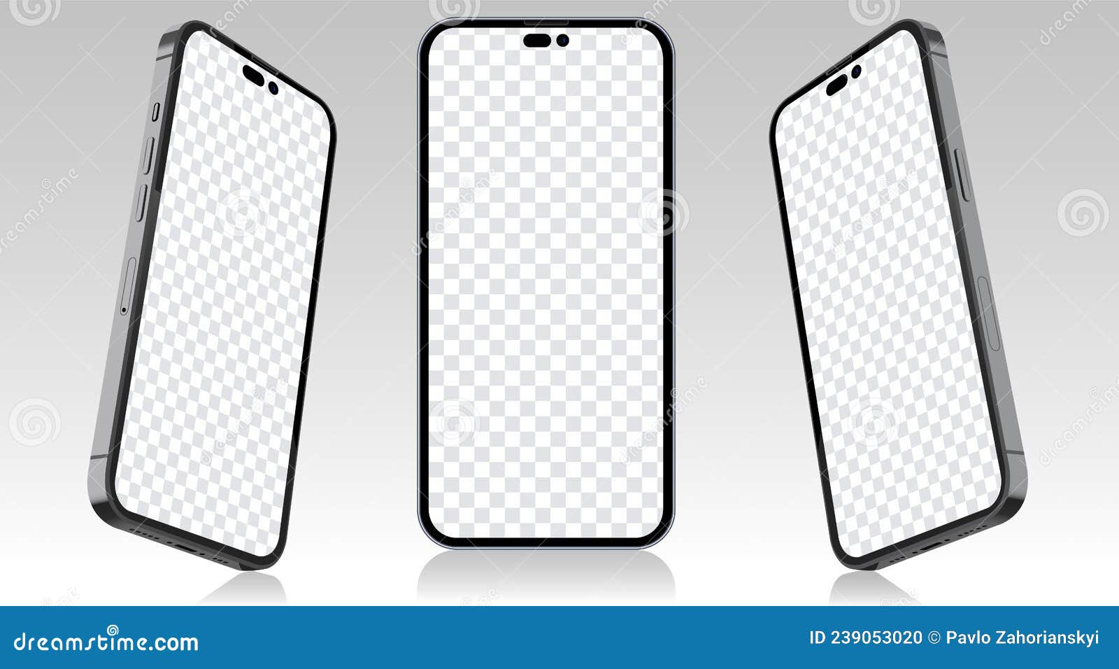 Smartphone Blank Screen, Phone Mockup. Template for Infographics or ...