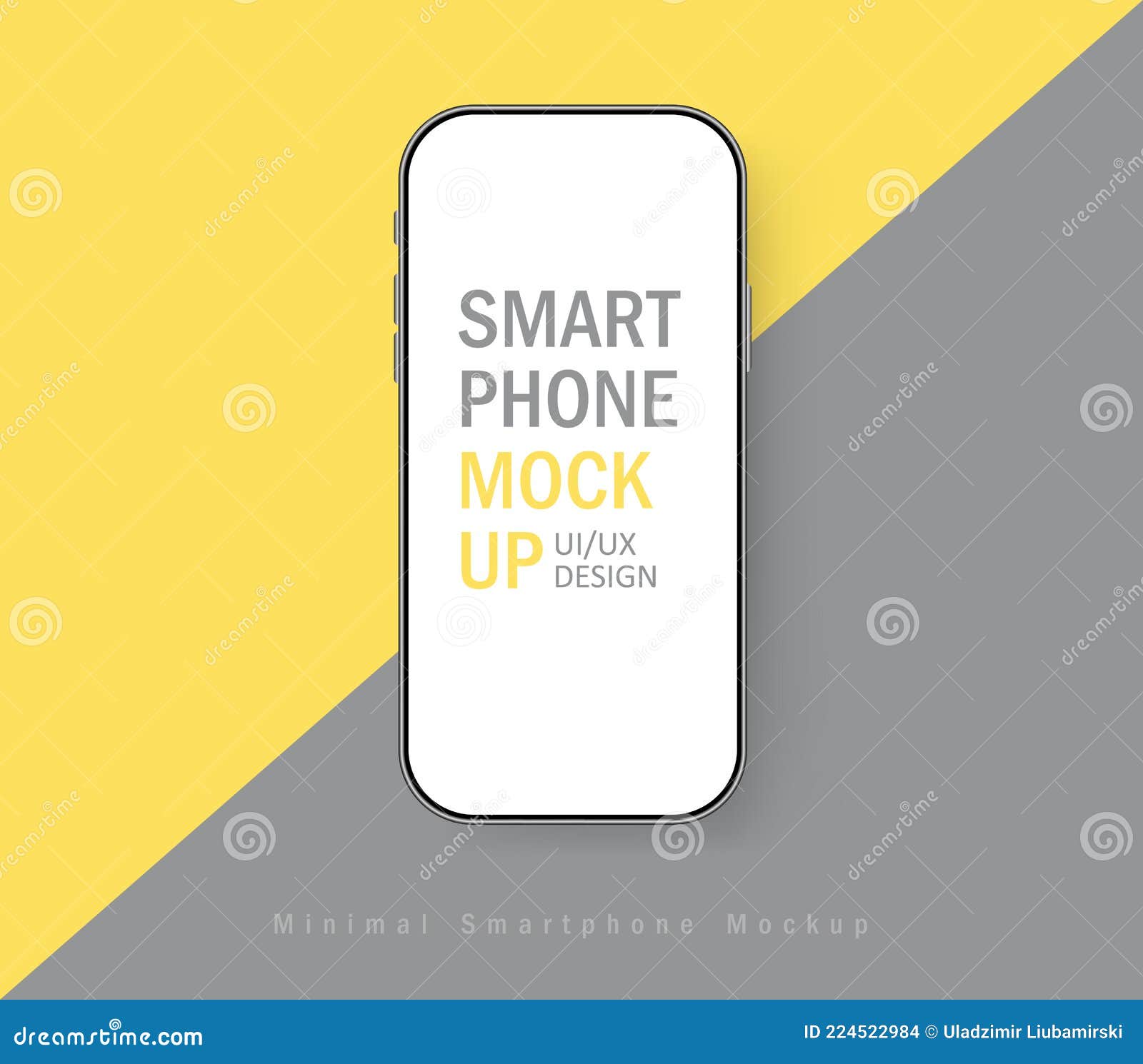 Smartphone Blank Screen, Phone Mockup. Template for Infographics or ...