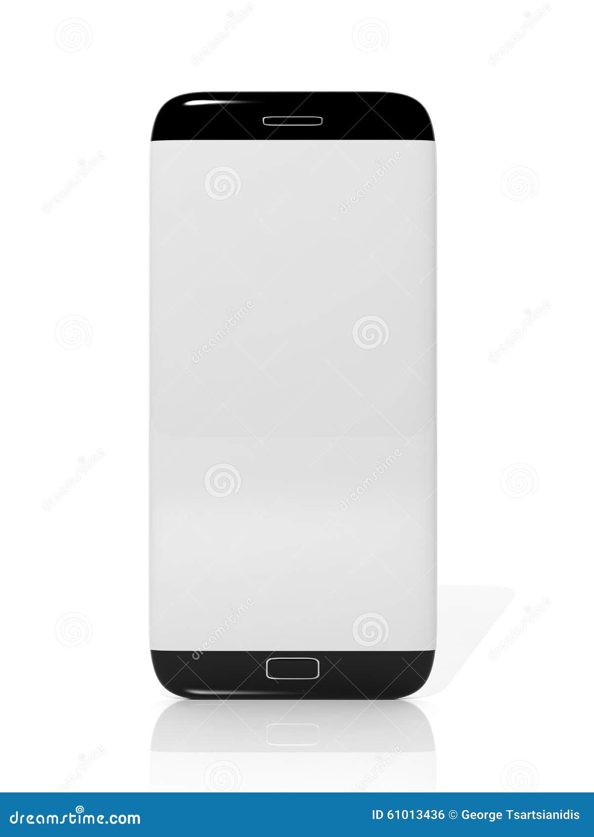Smartphone Blank Screen, Phone Mockup. The View From The Top Of The ...