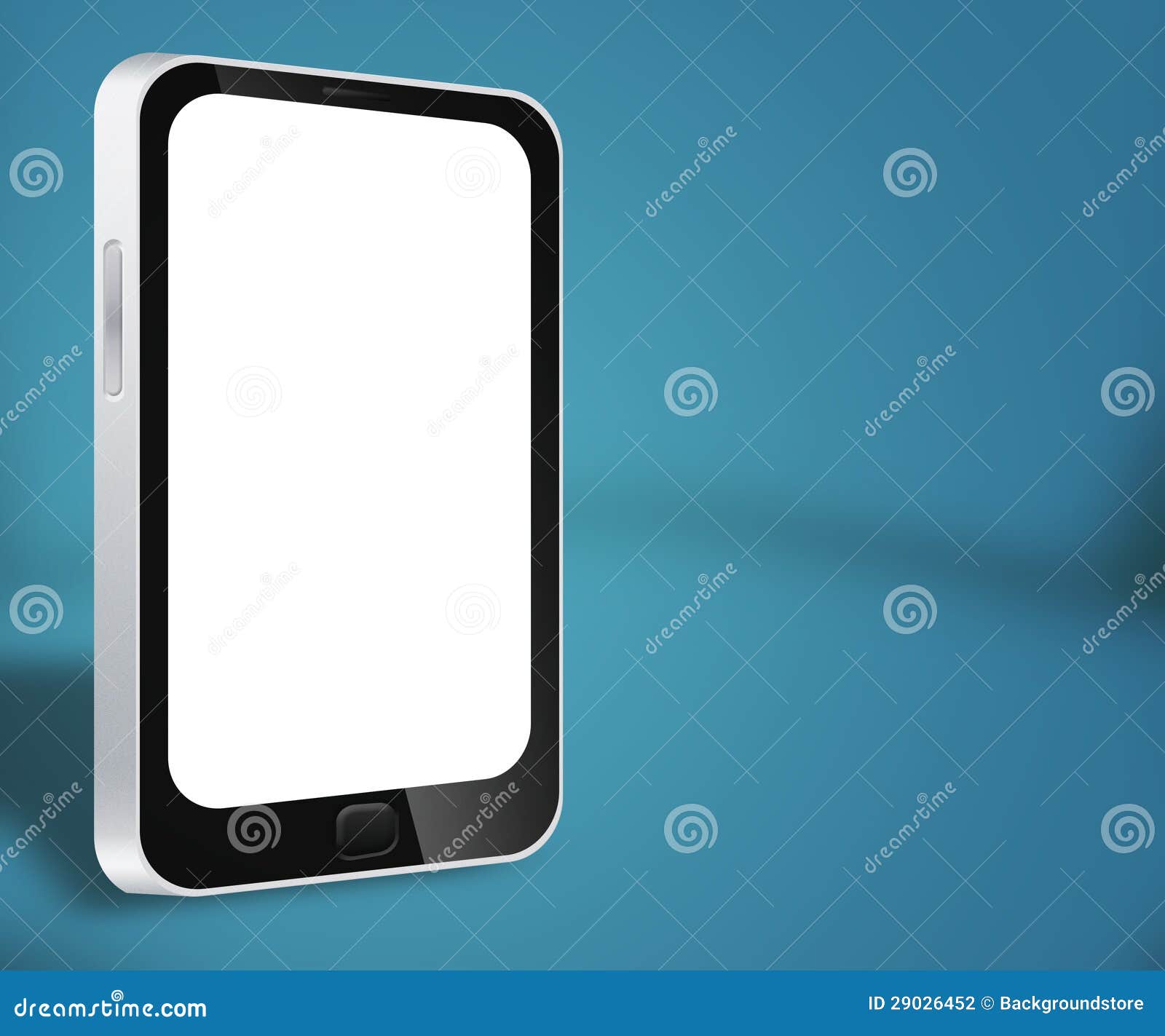 Smartphone Blue Background stock illustration. Illustration of device ...