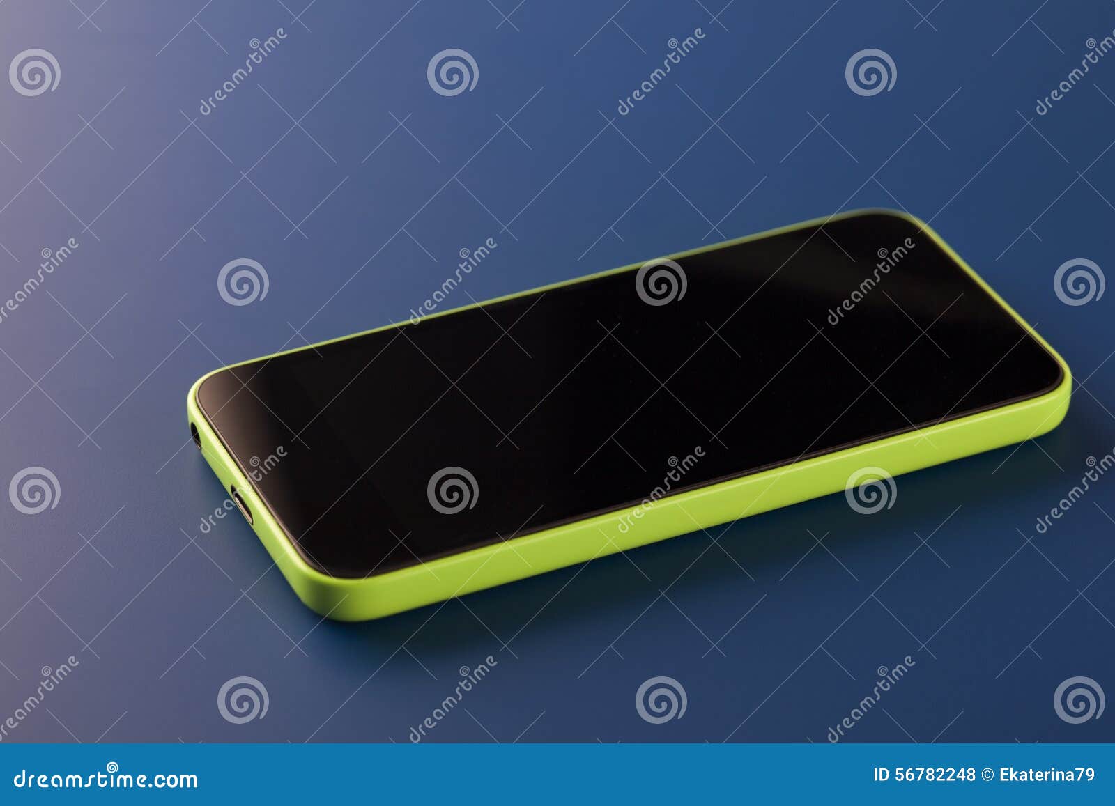 Smartphone on Blue Background Stock Photo - Image of device, screen ...