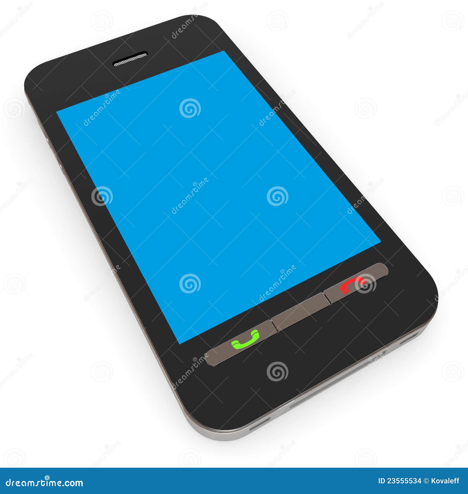 Smartphone with Blue Screen. Stock Illustration - Illustration of ...