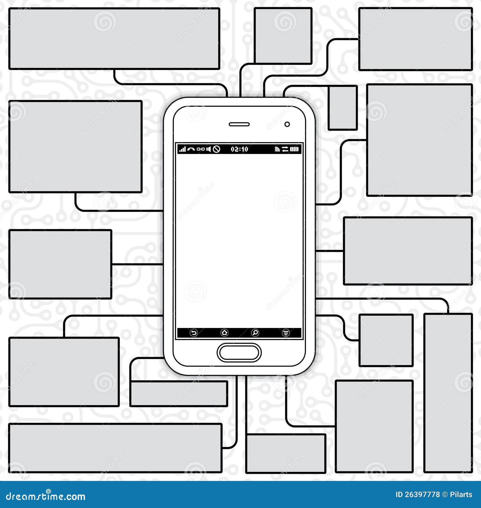 Smartphone Blueprint stock vector. Illustration of connection - 26397778