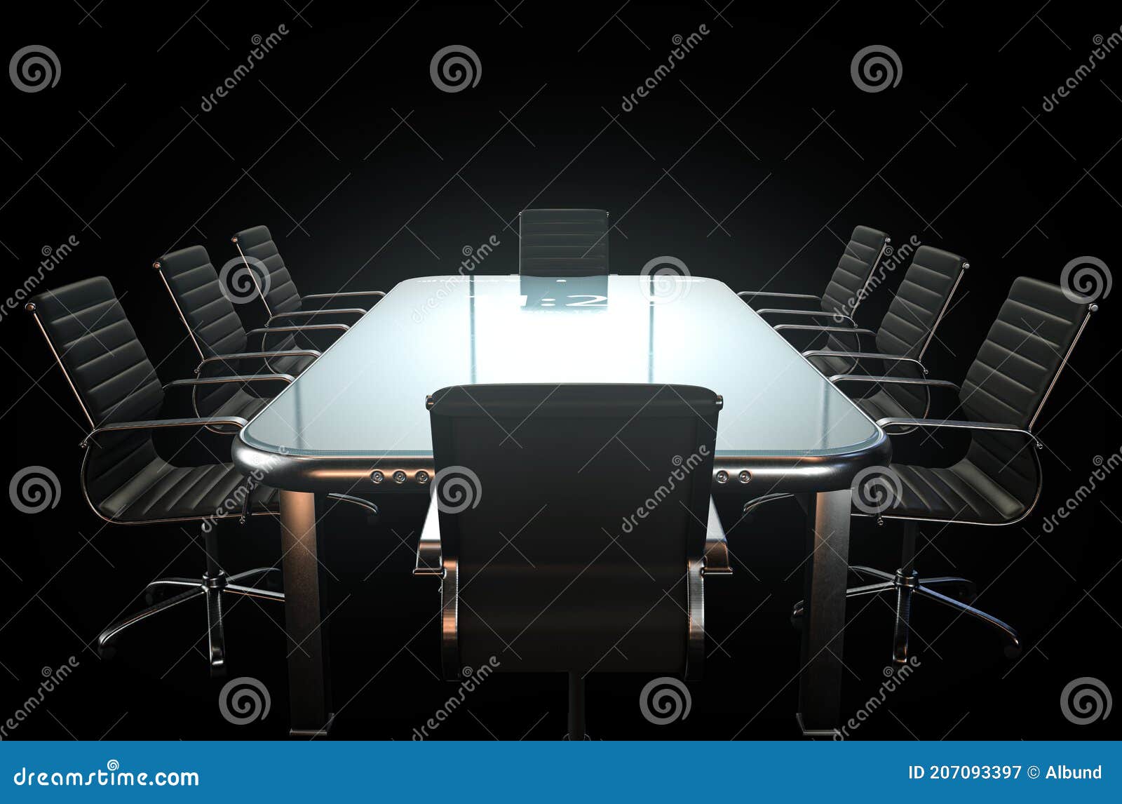Smartphone Boardroom Table and Chairs Stock Illustration - Illustration ...