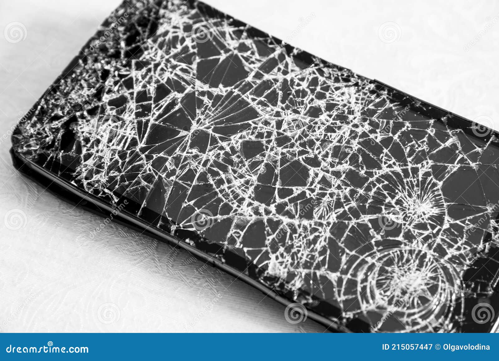 The Smartphone with the Broken Glass Screen Stock Image - Image of ...
