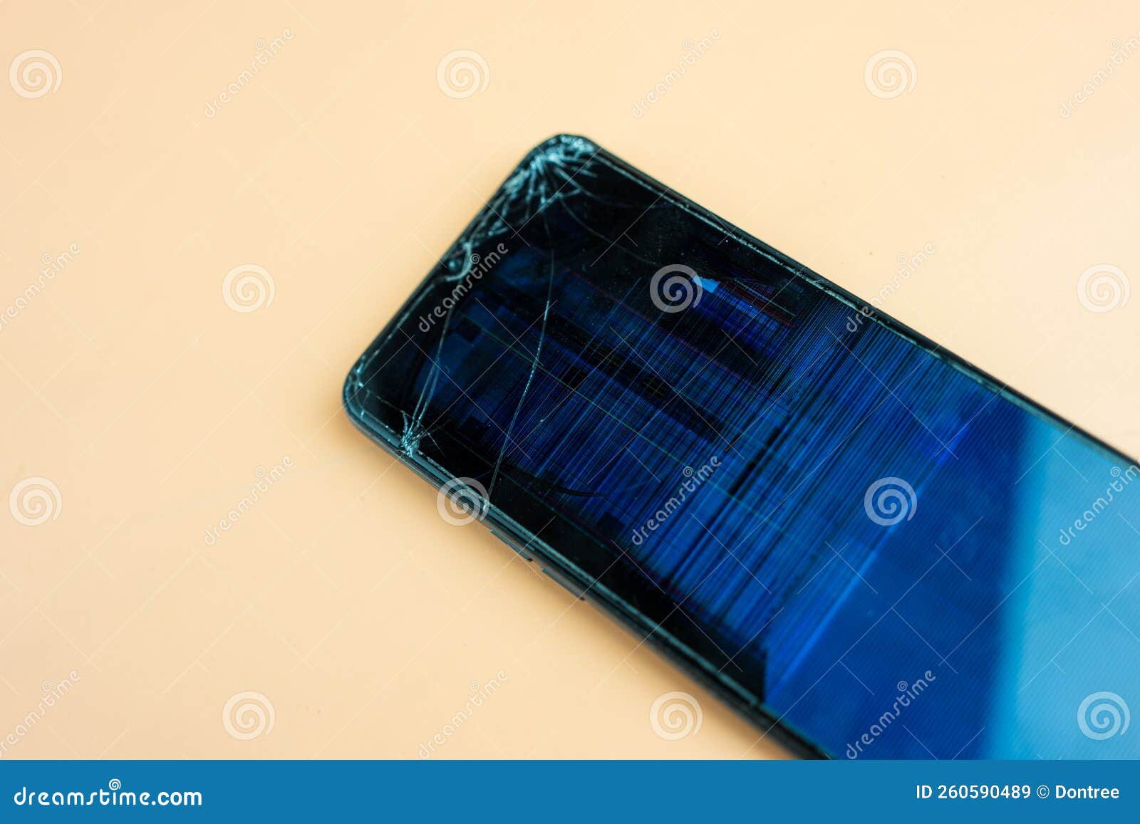 Smartphone with Broken Screen because Falls Out of Hand Stock Image ...