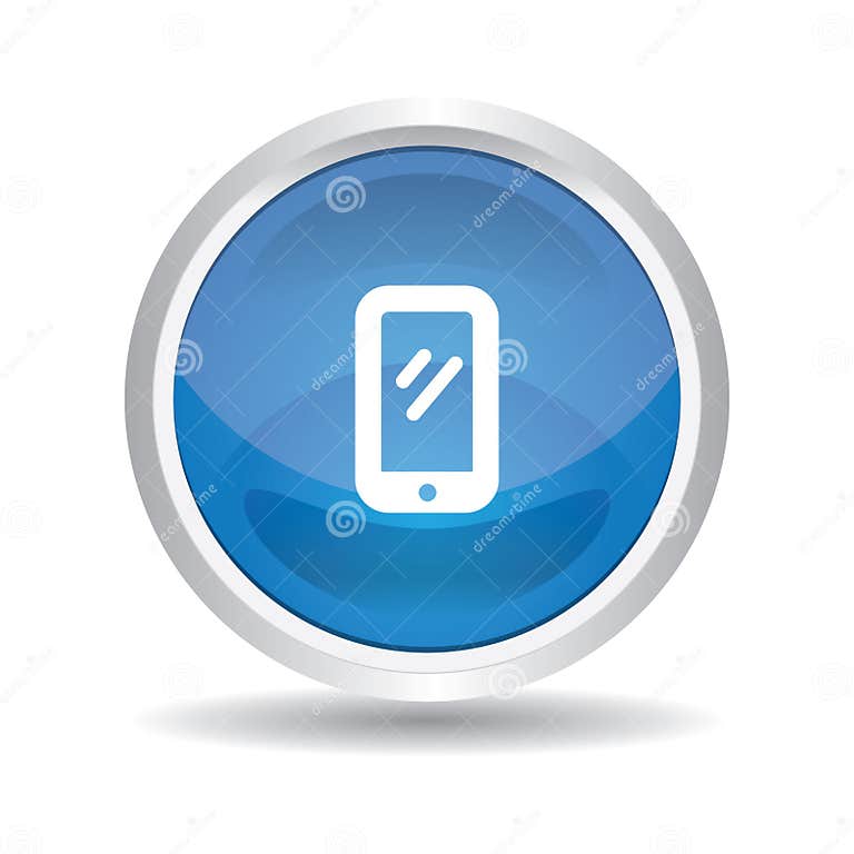 Smartphone Button. Vector Illustration Decorative Background Design ...