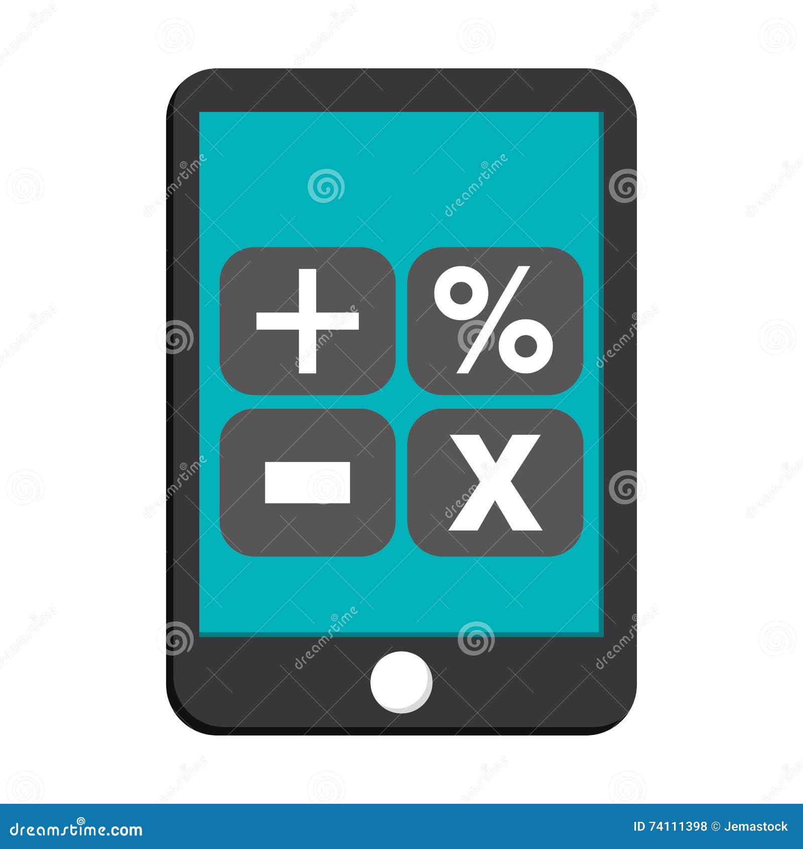Smartphone Calculator Math Icon Stock Illustration - Illustration of ...