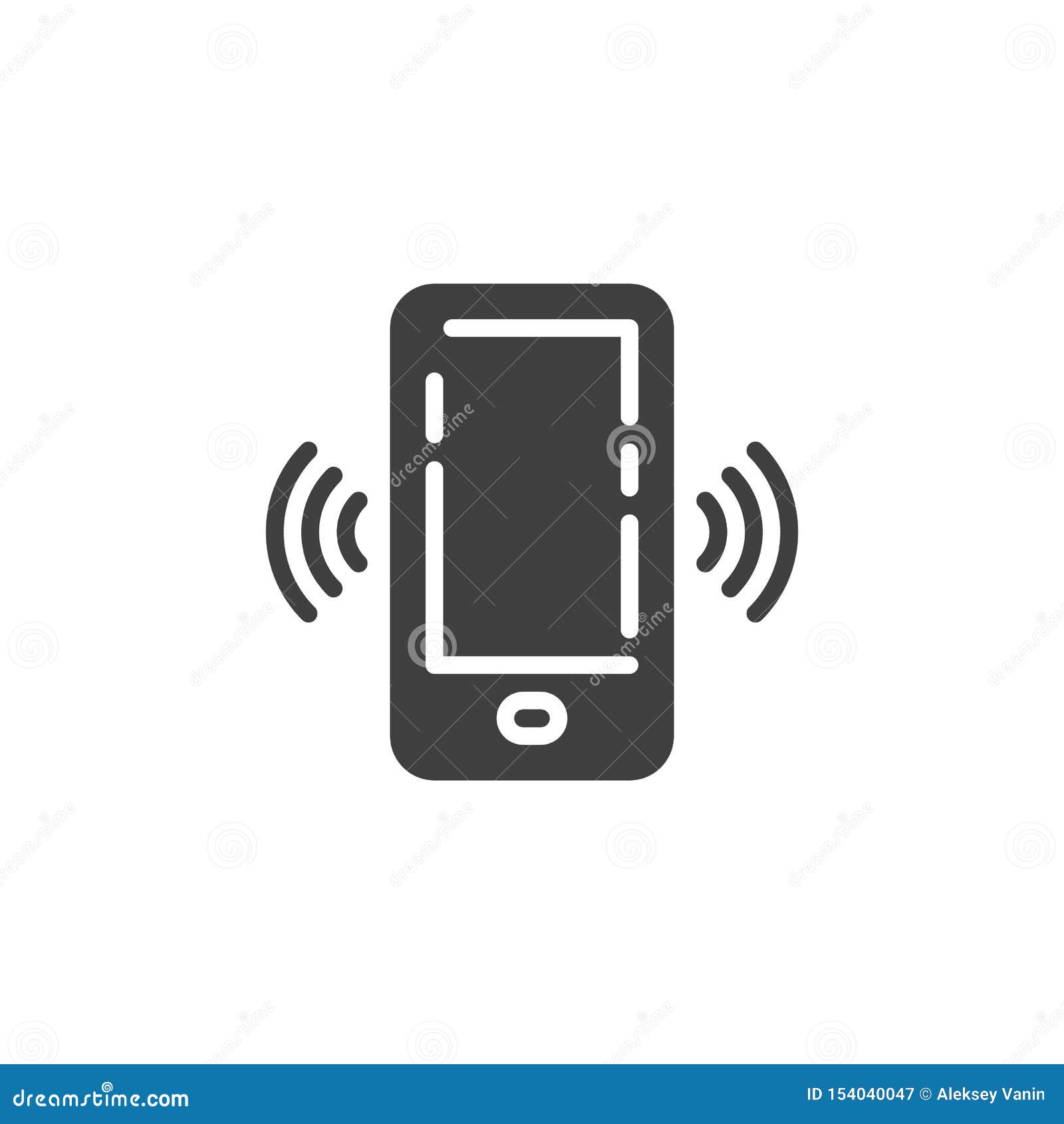 Smartphone Call, Vibrating Vector Icon Stock Vector - Illustration of ...