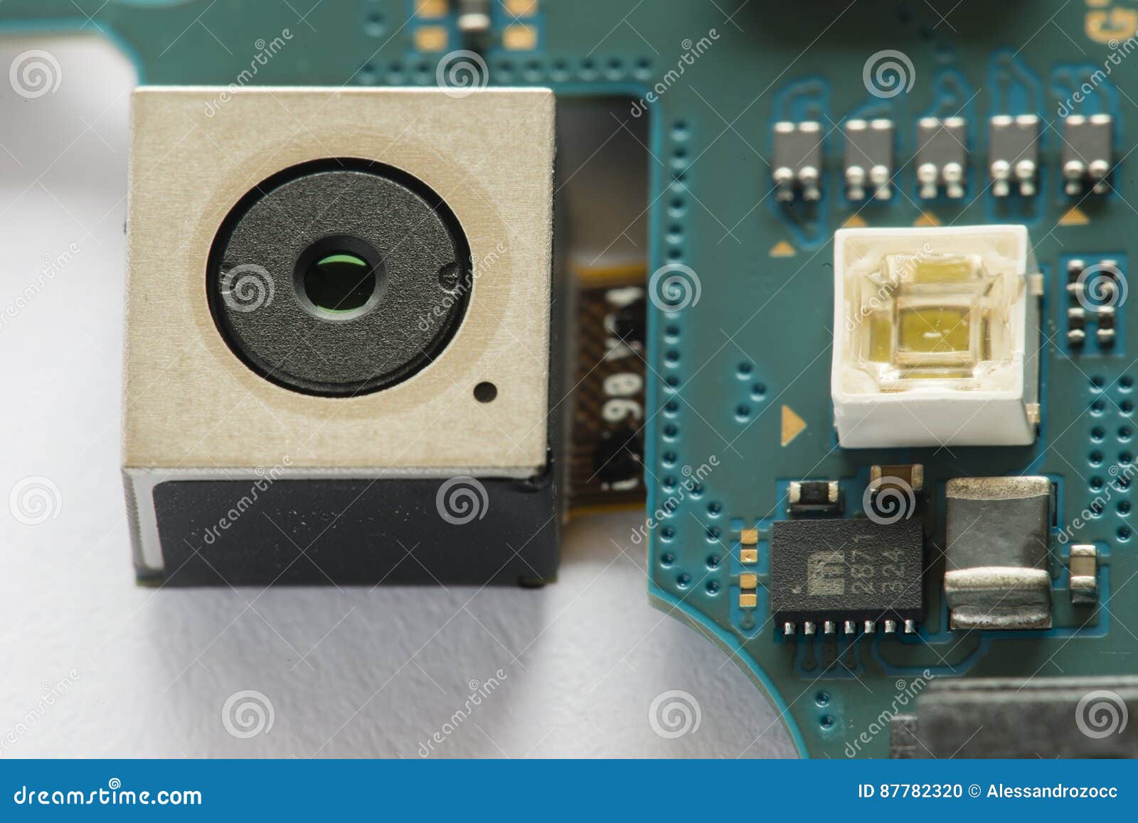 Smartphone Camera and Its Electronic Circuits Stock Photo - Image of ...