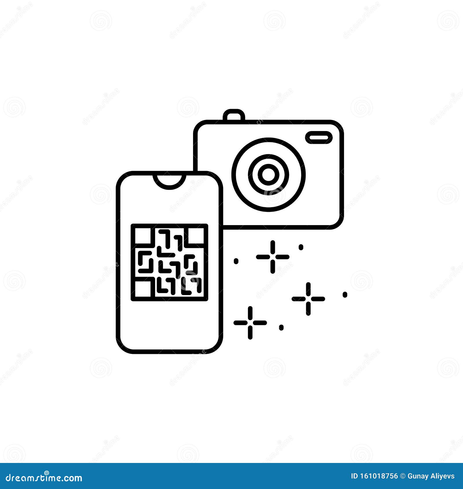 Smartphone Camera QR Code Icon. Element Of Qr Code And Barcode Icon ...