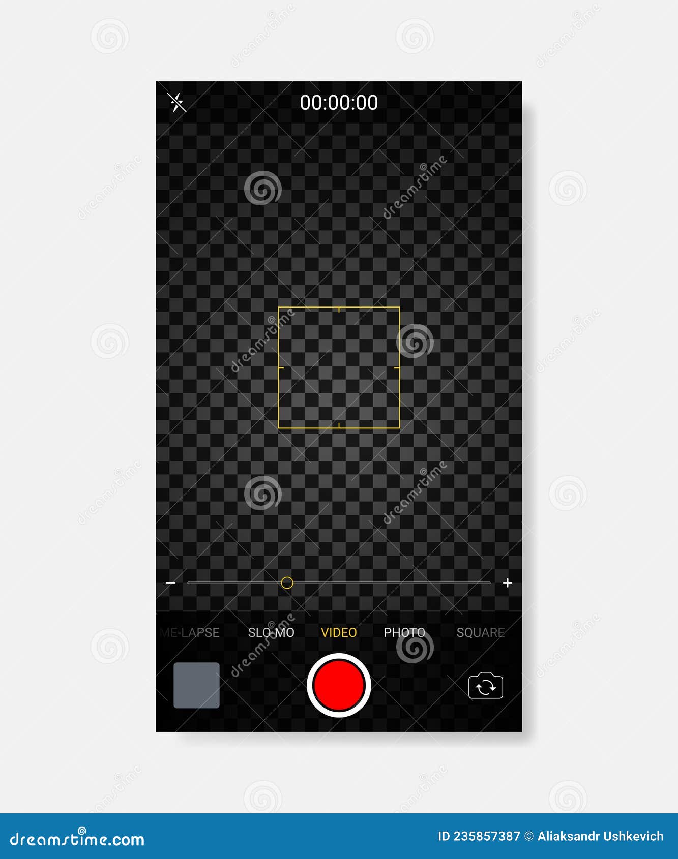 Smartphone Camera Screen Icons Stock Vector - Illustration of layout ...