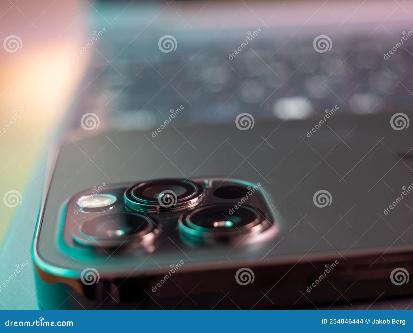 Smartphone Camera. Smartphone with Three Cameras Stock Photo - Image of ...