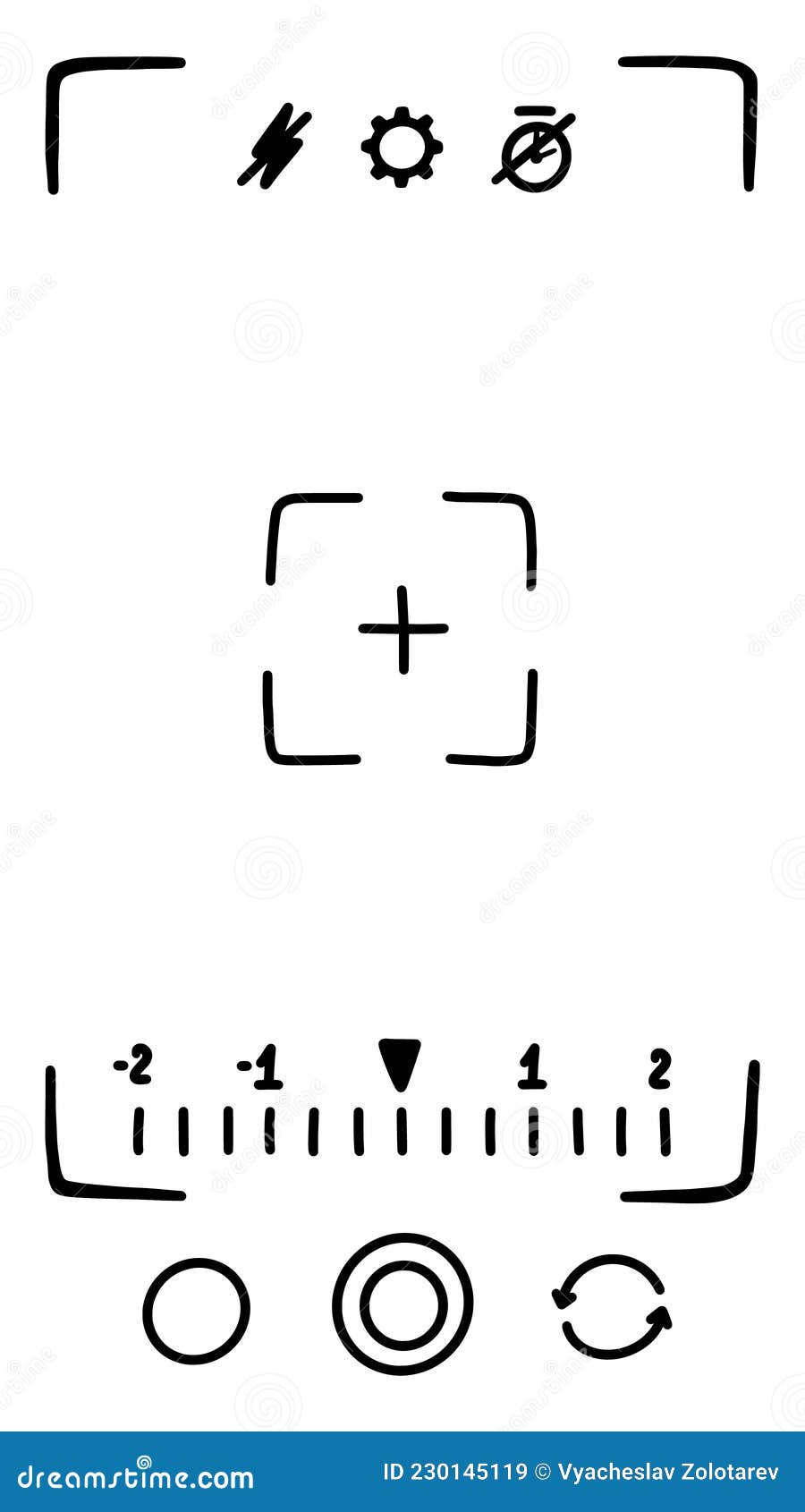 Smartphone Camera Viewfinder. Stock Vector - Illustration of viewfinder ...