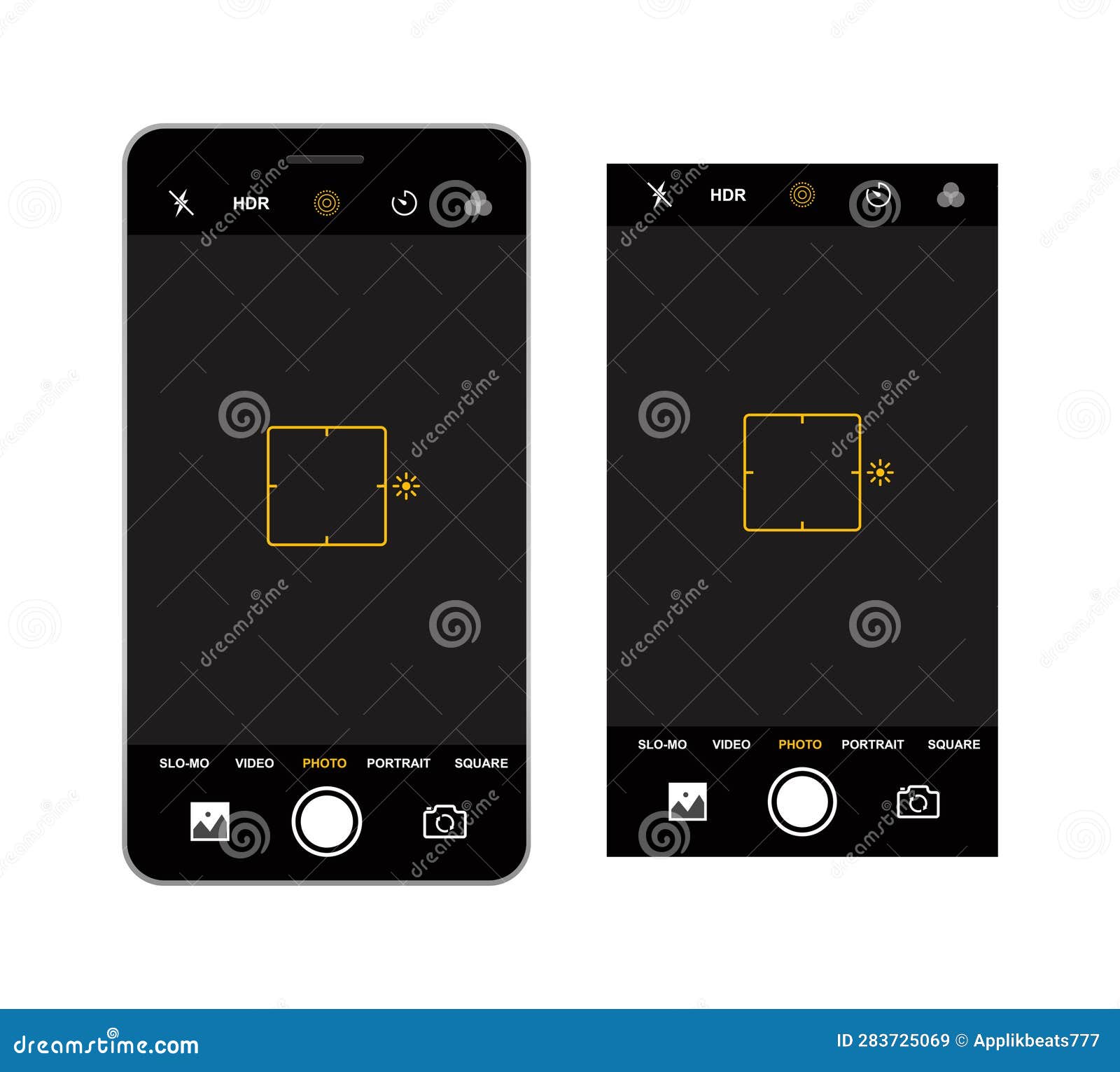 Smartphone Camera Viewfinder Template. Camera Recording Stock Vector ...