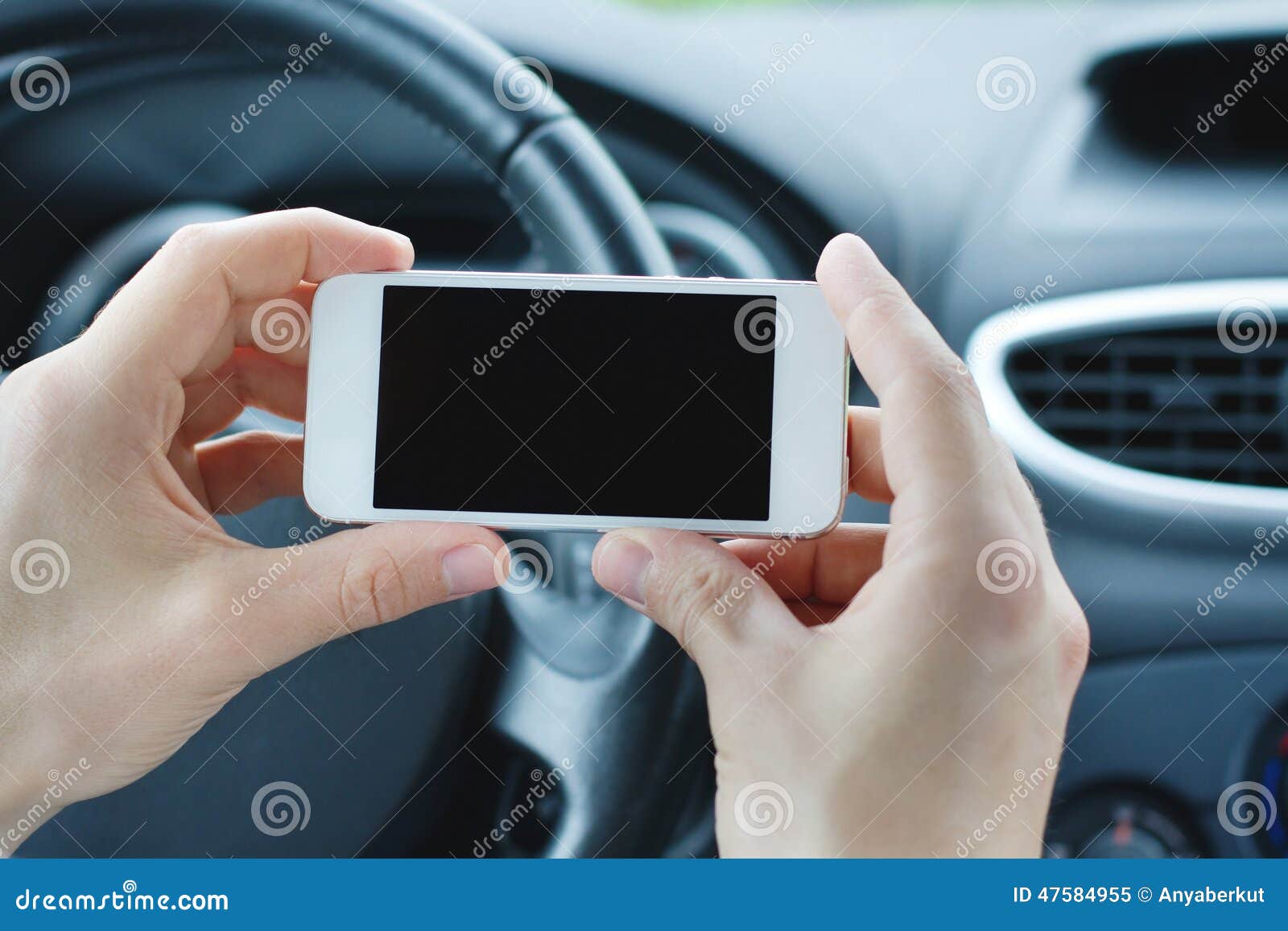 Smartphone in the car stock image. Image of people, empty - 47584955