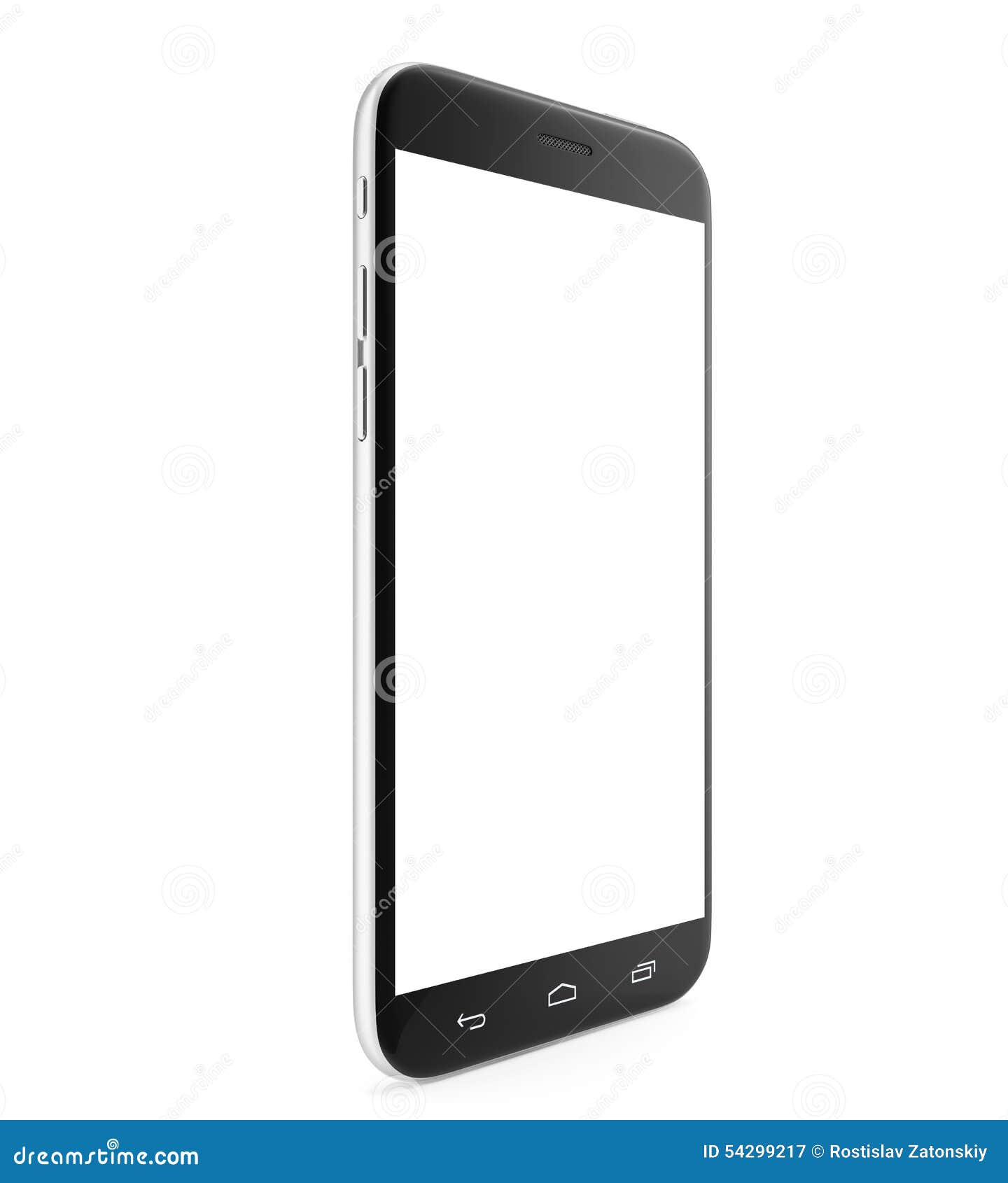 Smartphone, Cell Phone, With A Blank Screen Stock Illustration ...