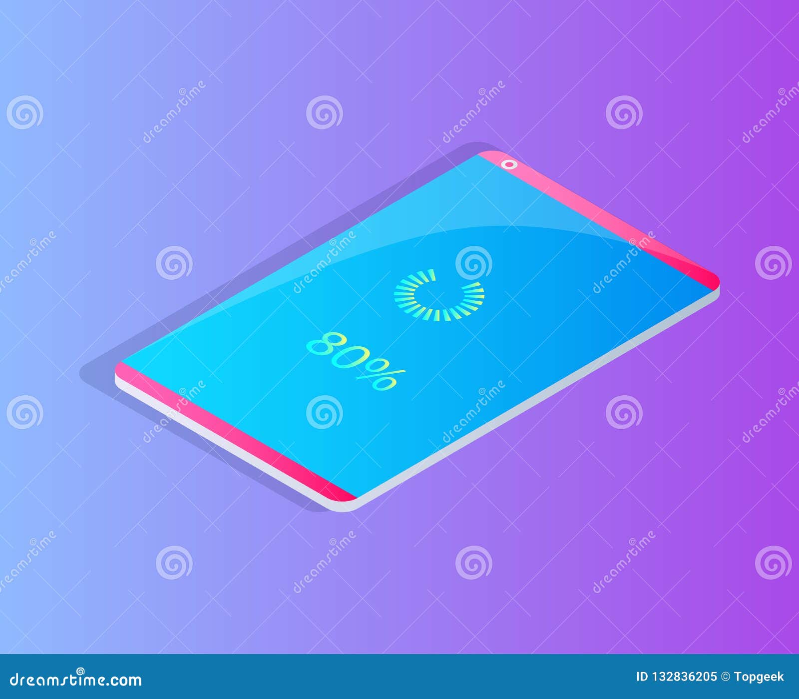 Smartphone on Charge or Loading Cartoon Badge Stock Vector ...