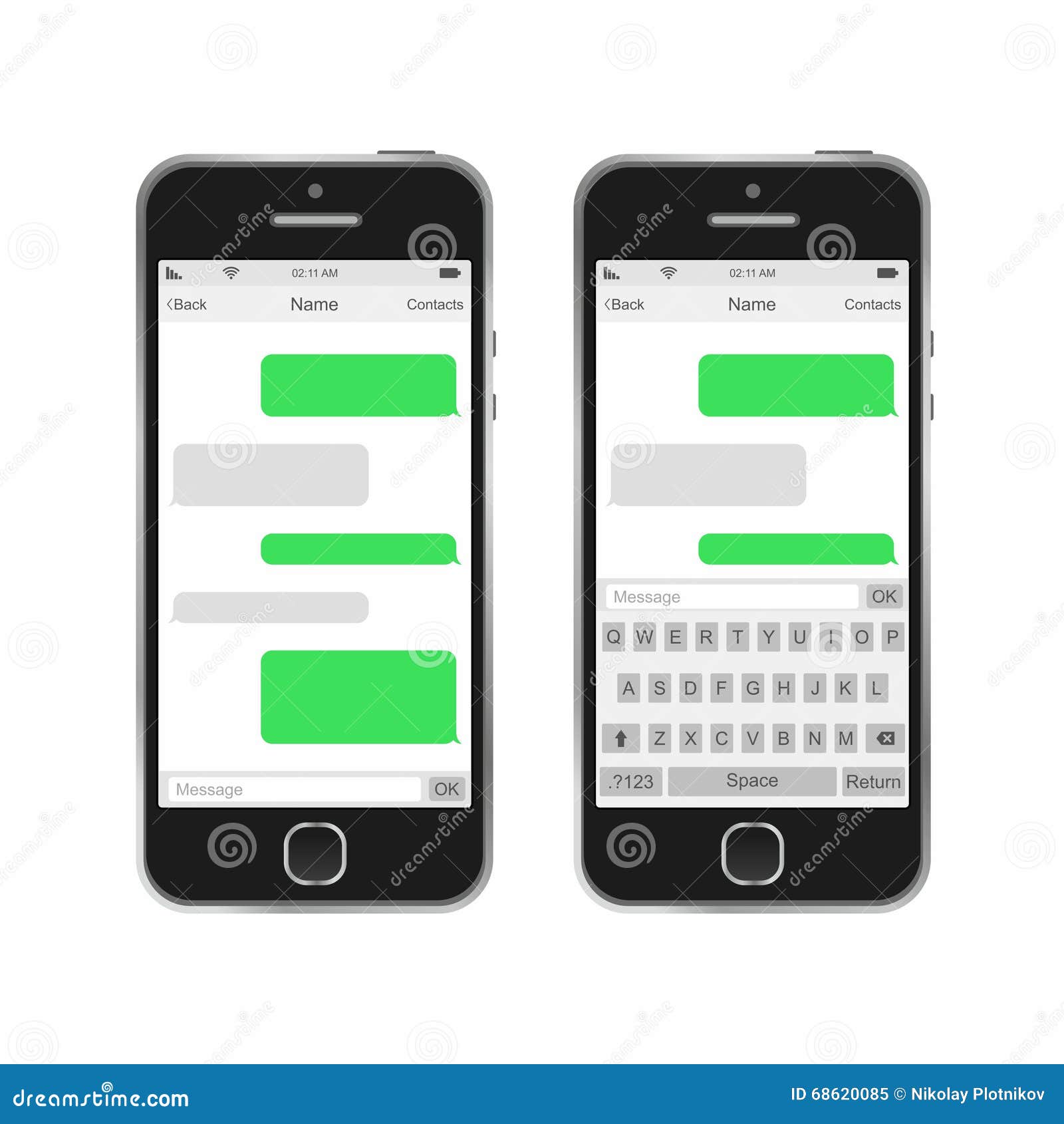 Smartphone Chatting SMS Messages Speech Bubbles. Stock Vector ... Smartphone Chatting SMS Messages Speech Bubbles. Stock Vector ...