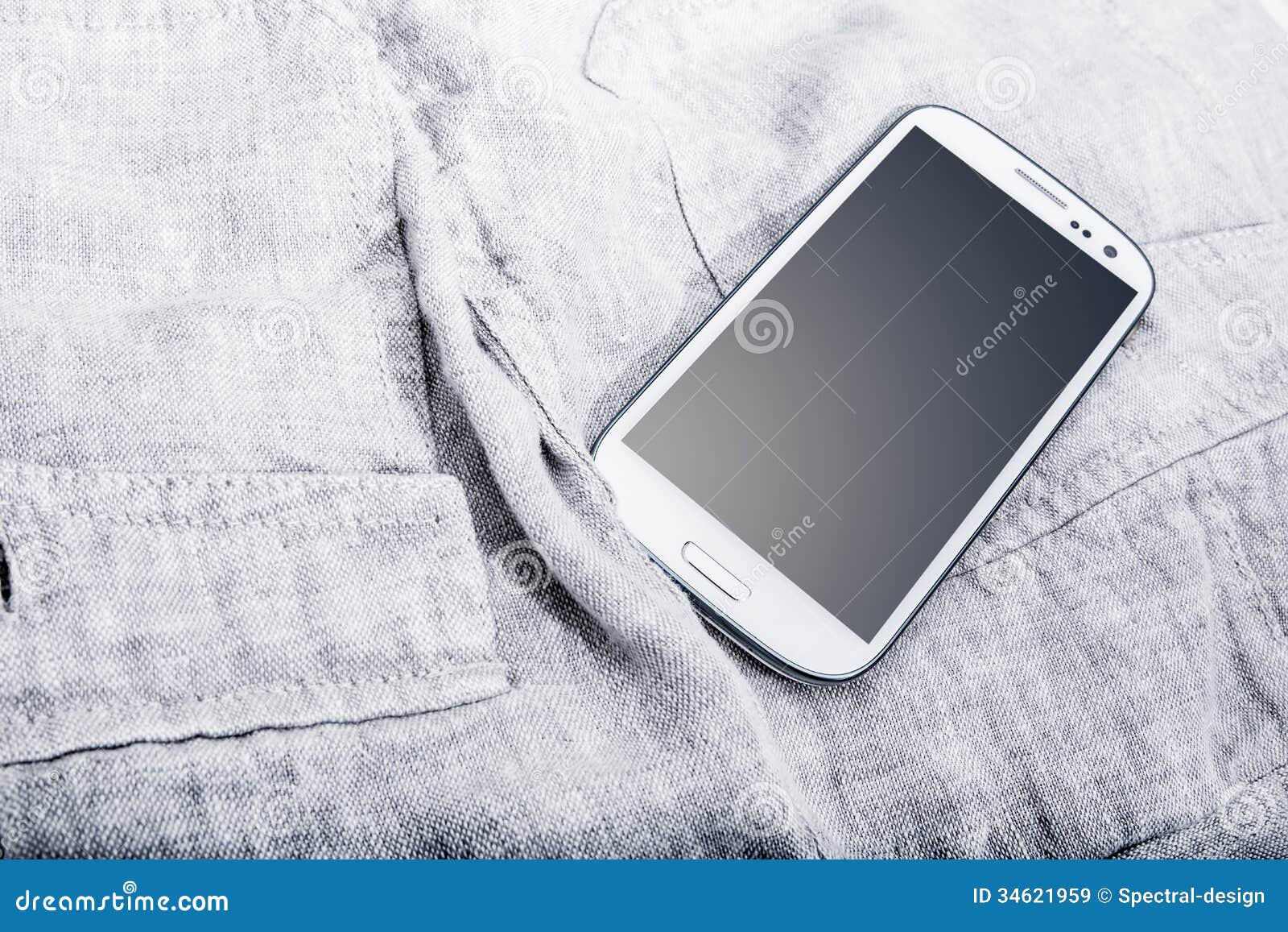 Smartphone on Cloth stock image. Image of cotton, casual - 34621959