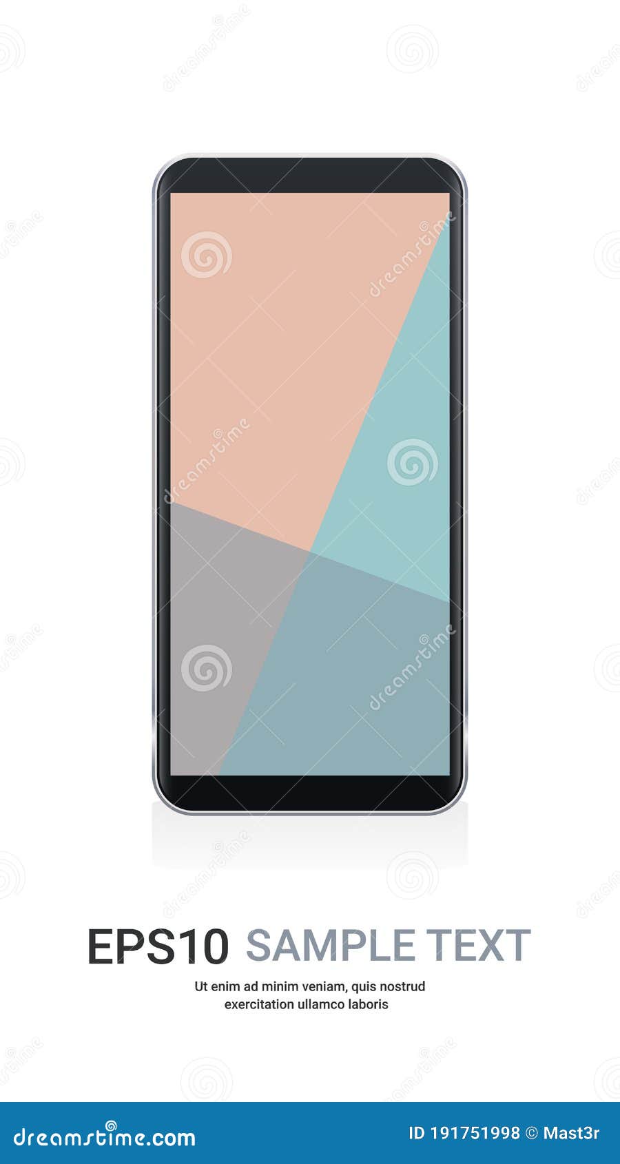 Smartphone with Colored Screen Realistic Mockup Gadgets and Devices ...