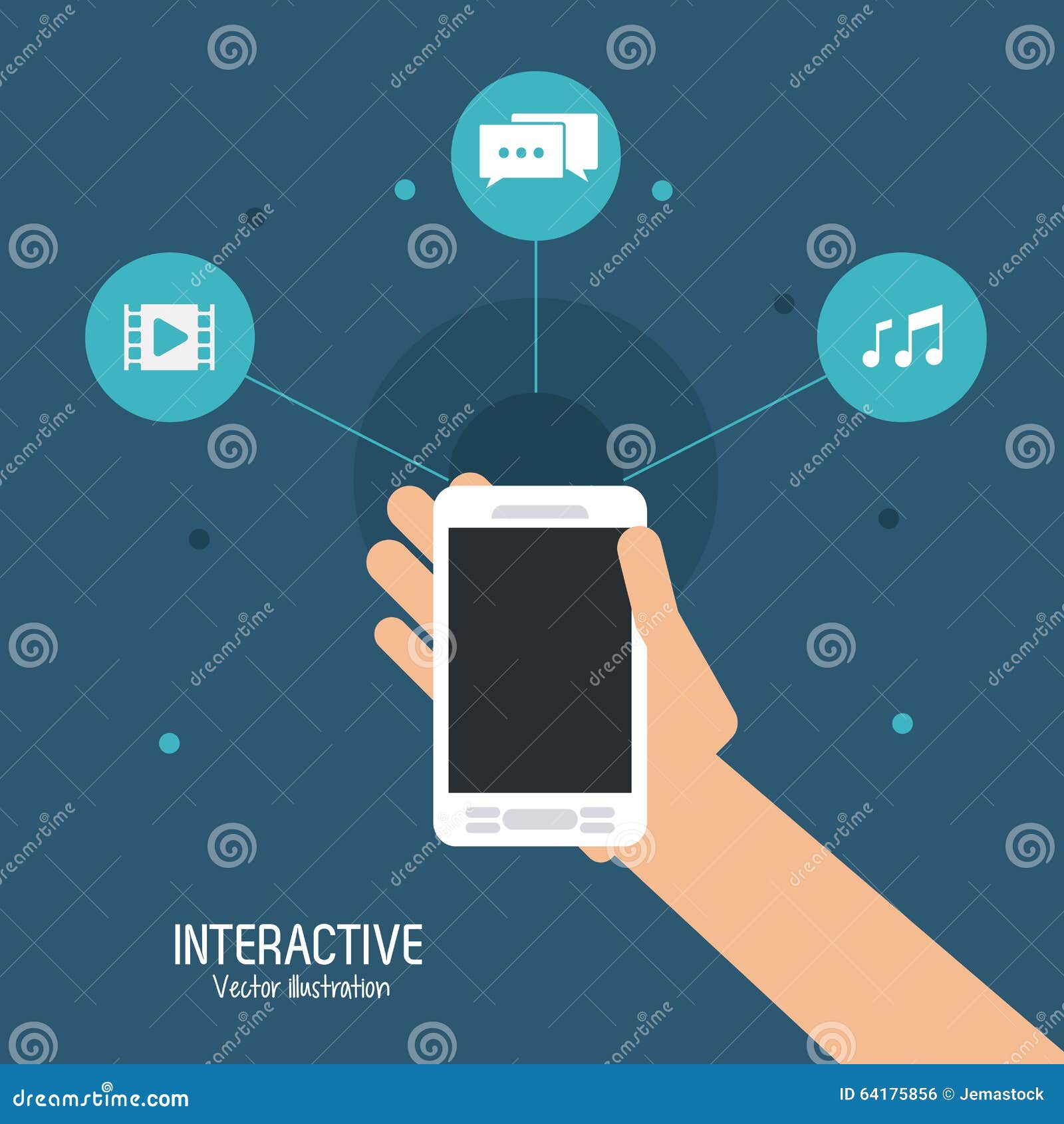 Smartphone and Communication Design Stock Vector - Illustration of ...
