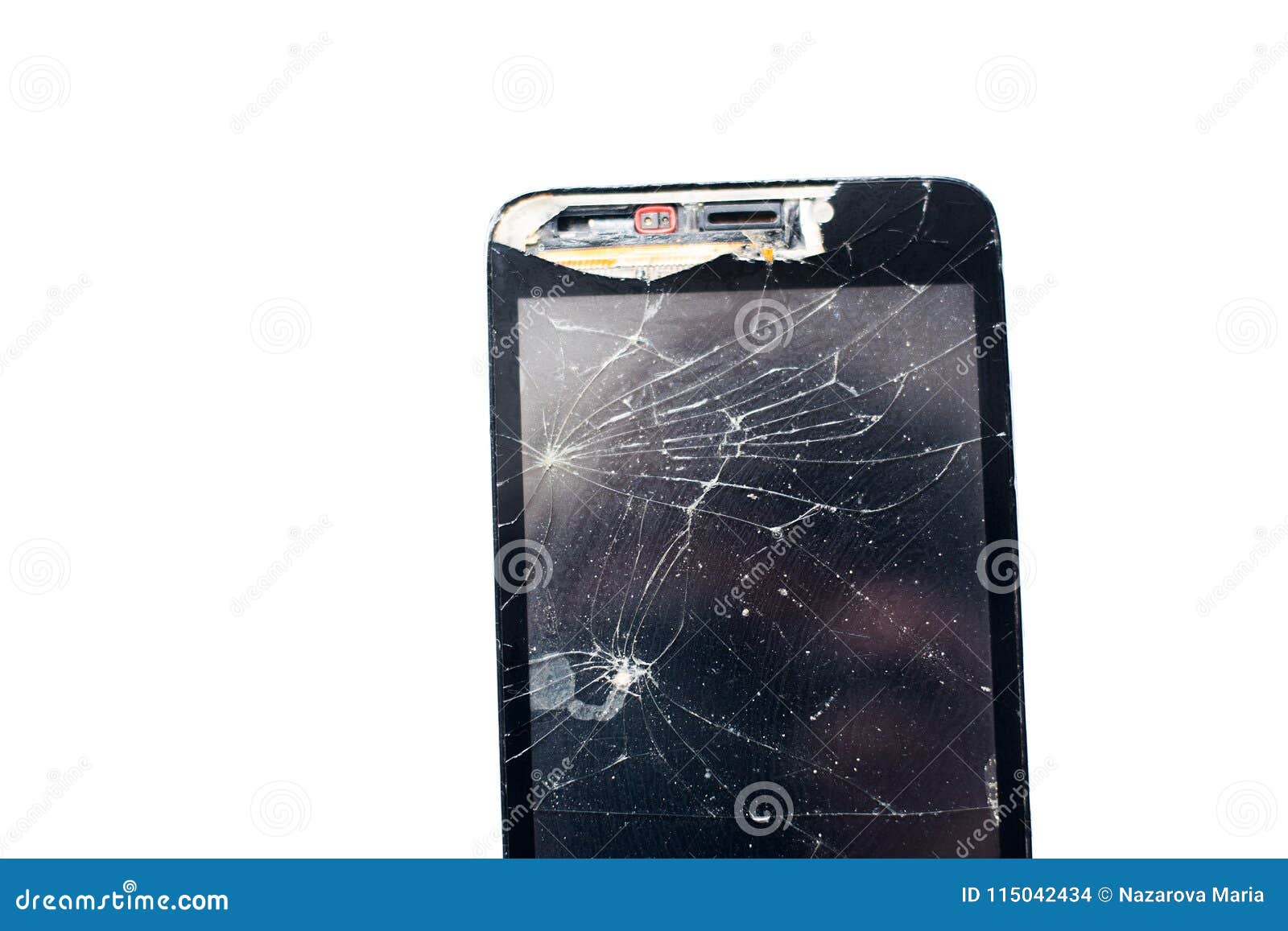 Smartphone Con Lo Schermo Rotto Fotografia Stock - Immagine di telefono ...