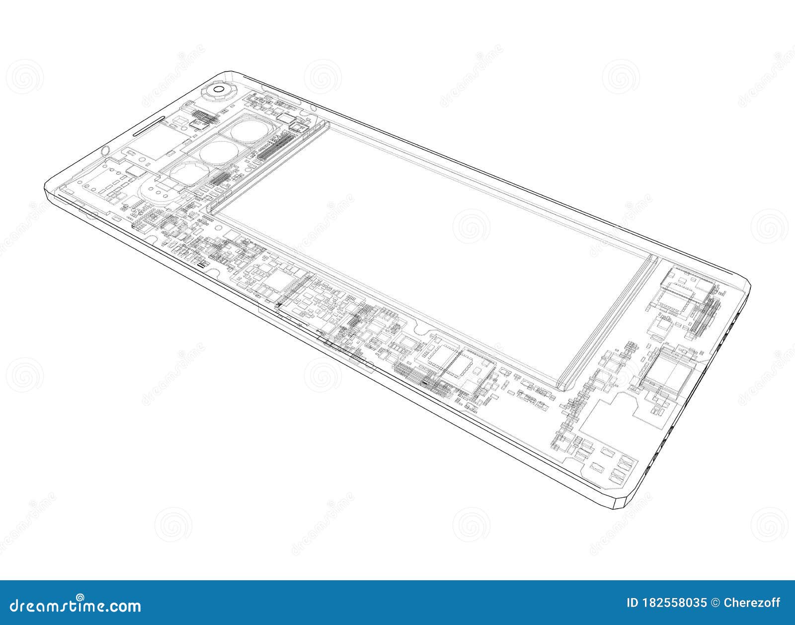 Smartphone Concept Outline. Vector Stock Vector - Illustration of ...