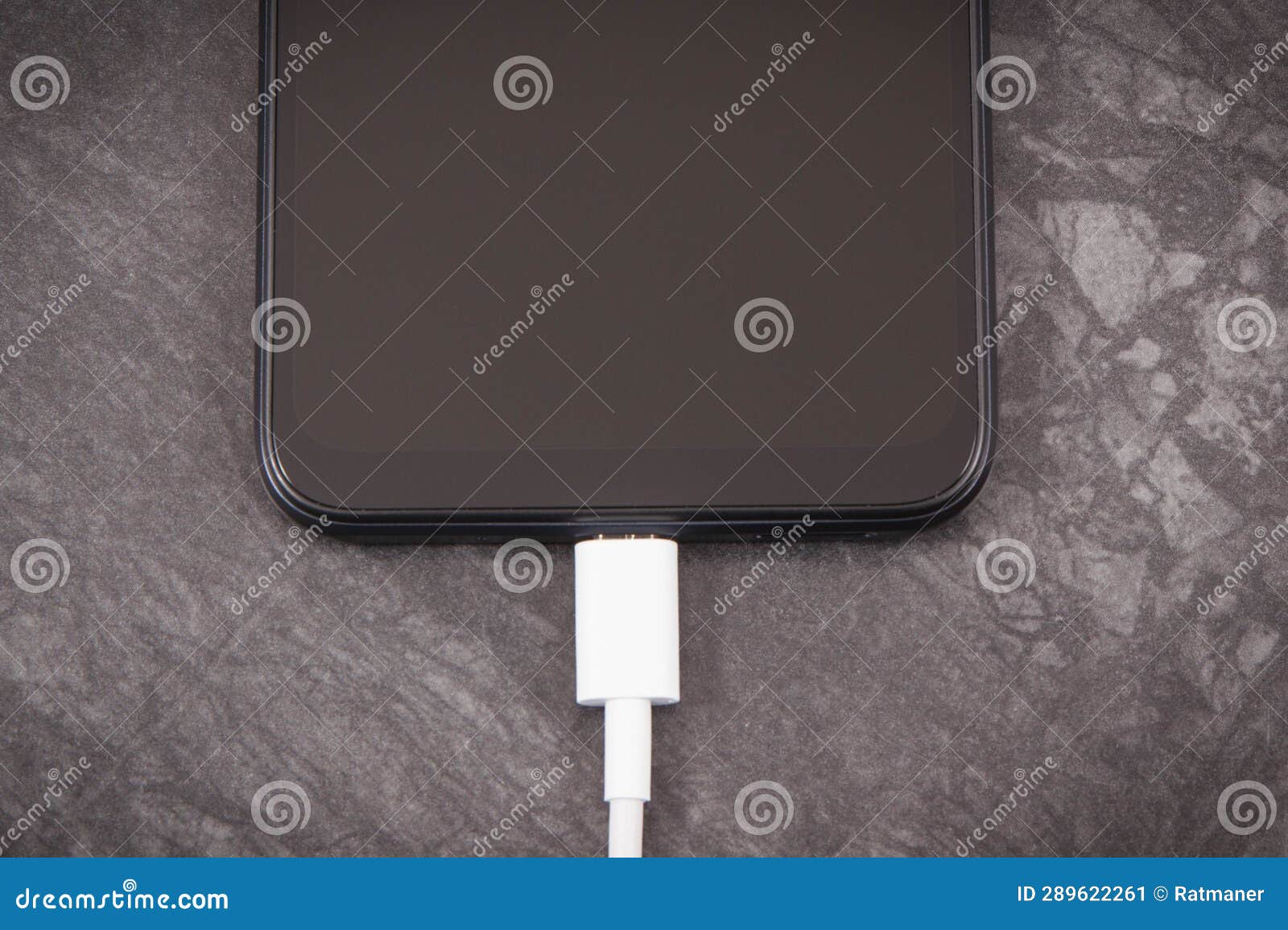 Smartphone with Connected Plug of Charger. Telephone Charging Stock ...