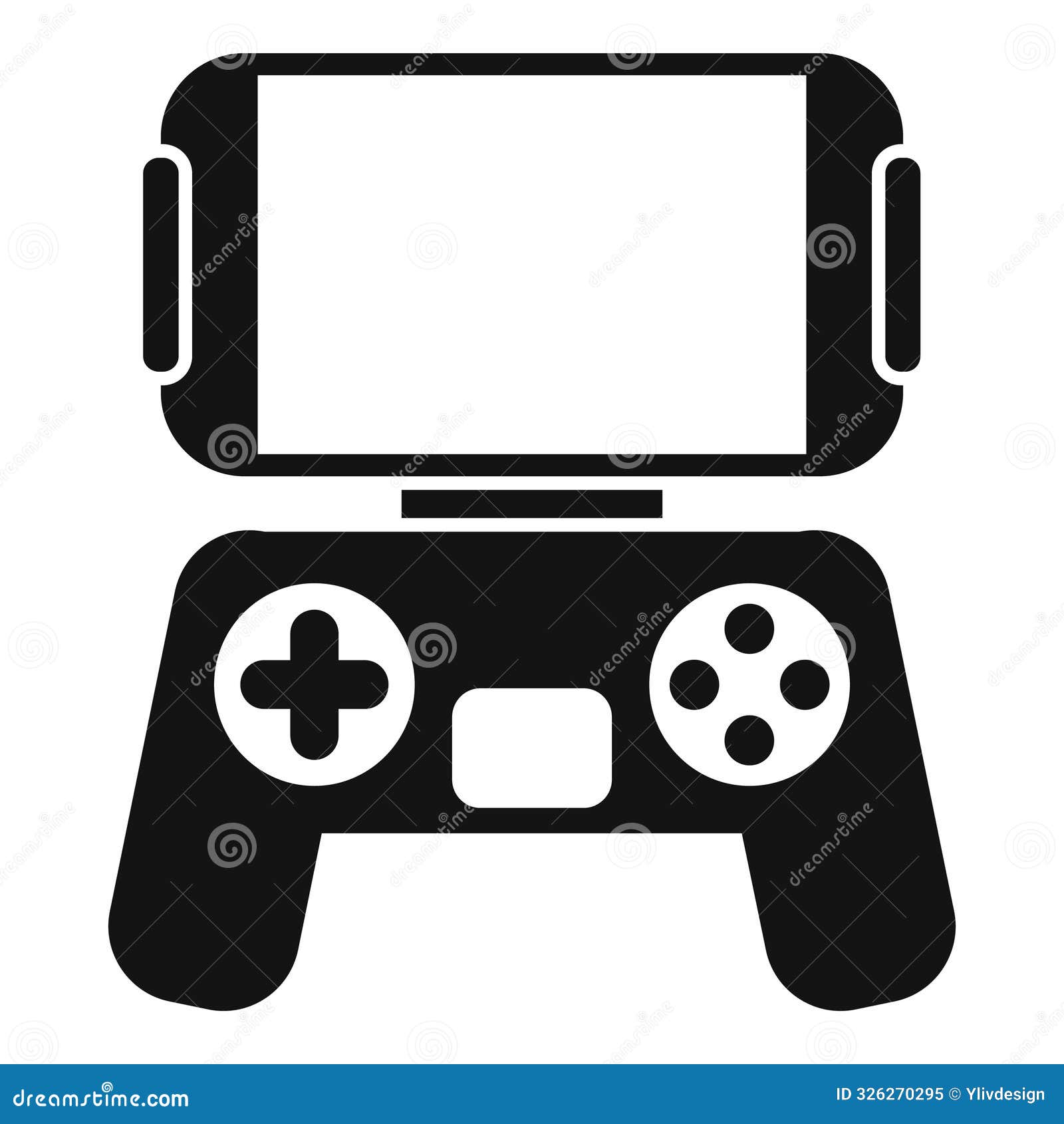 Smartphone Connected To Gamepad for Mobile Gaming Stock Illustration ...