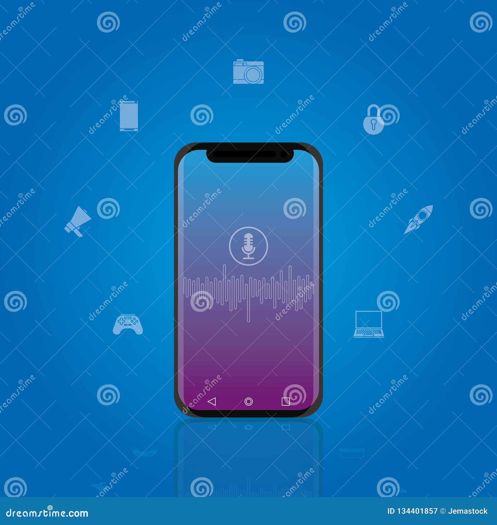 Smartphone connection apps stock vector. Illustration of cell - 134401857