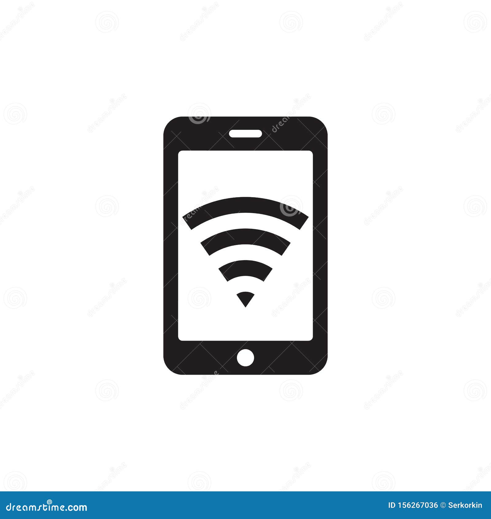 Smartphone Connection - Black Icon Design. Mobile Phone Calling Sign ...